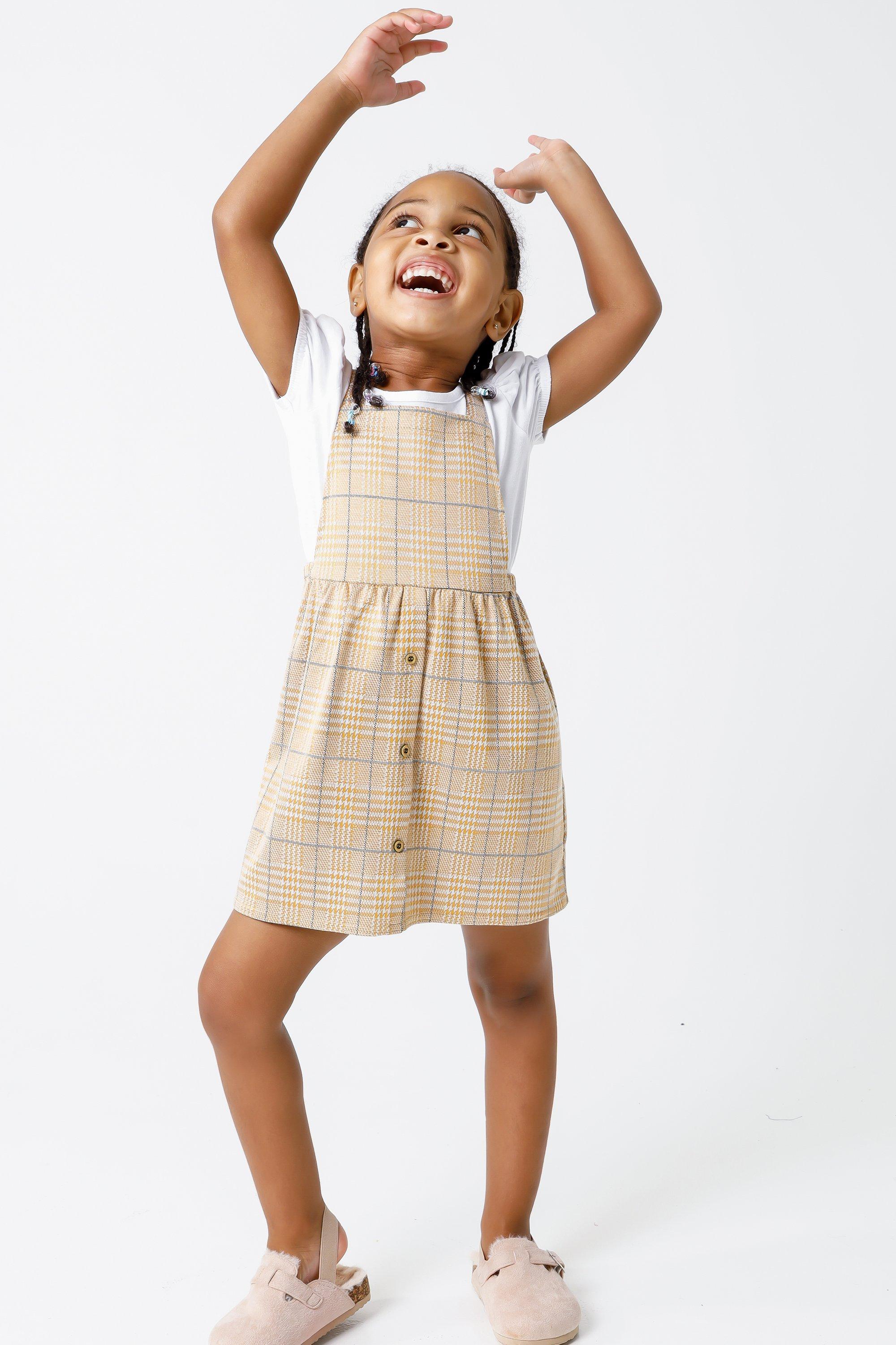 Check Pinafore Dress