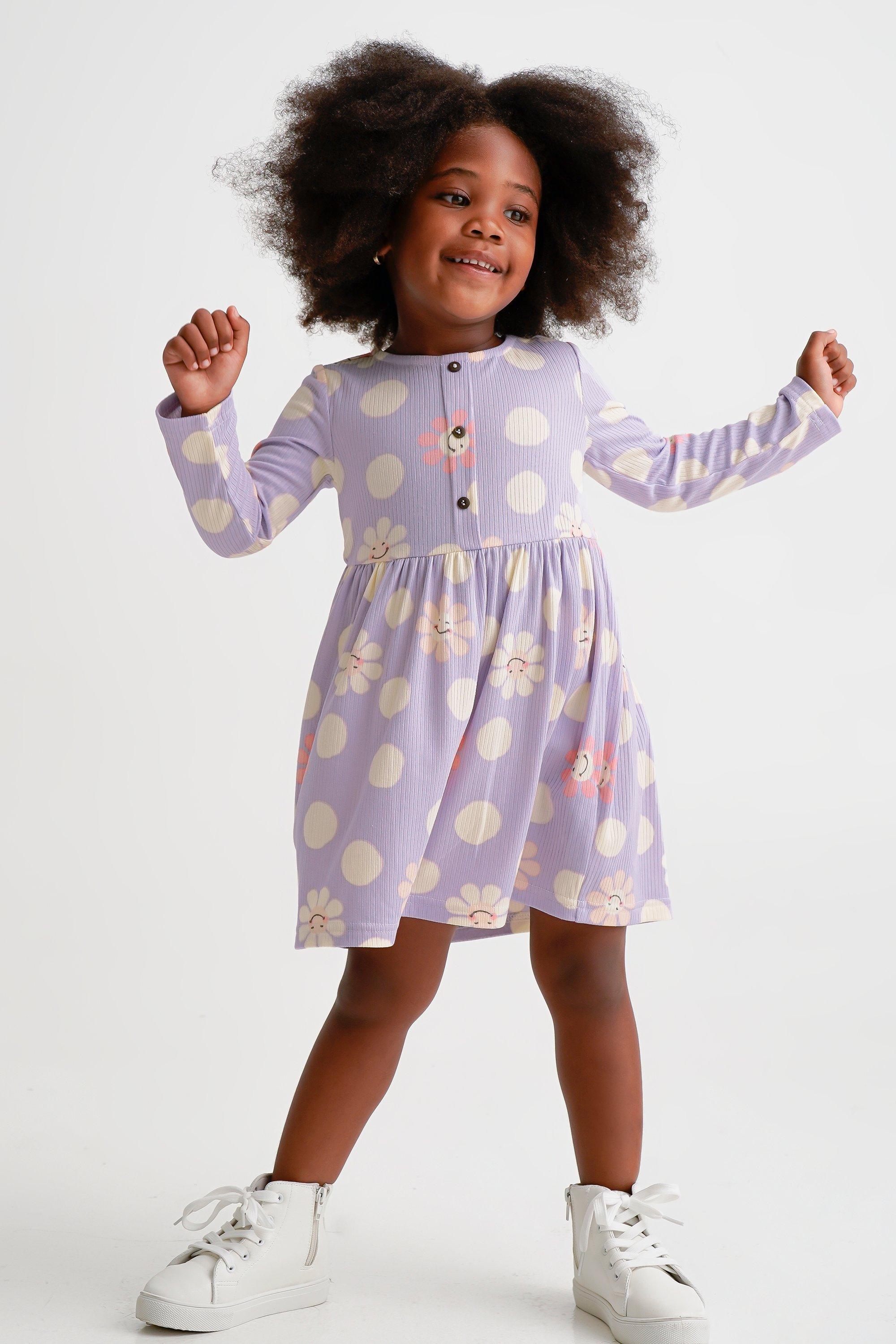Printed Long Sleeves Dress