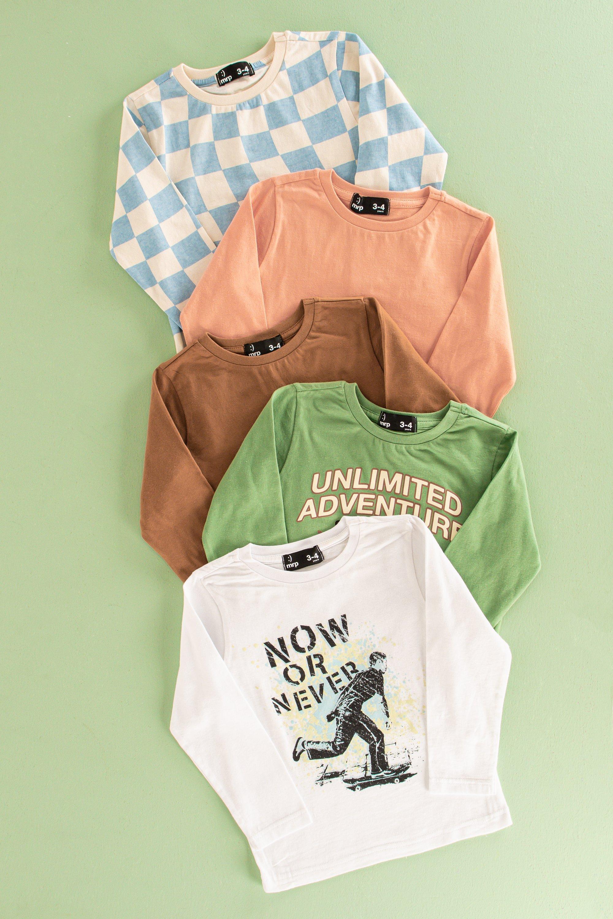 5 Pack Long Sleeve T-shirts