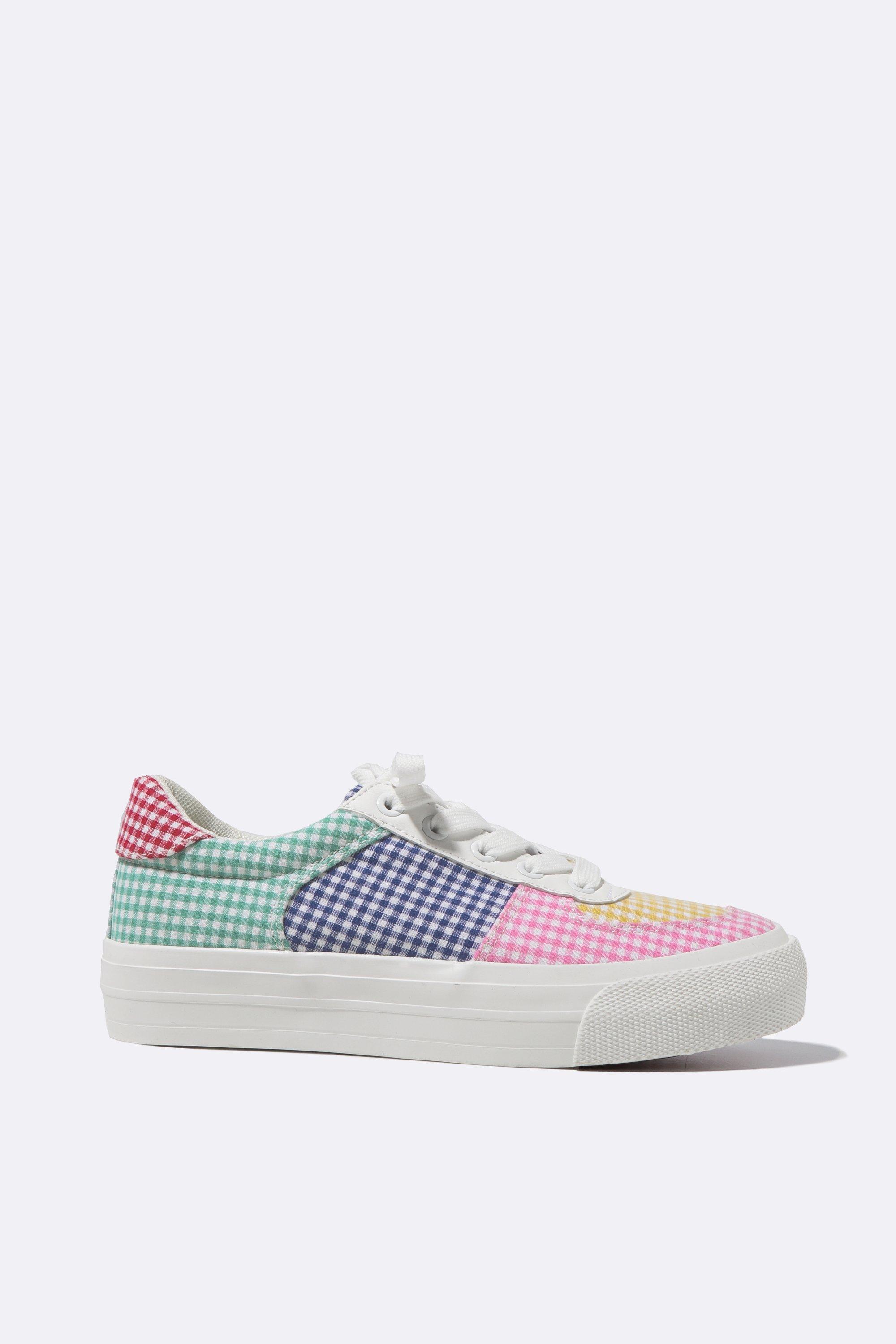 Check Lace Up Sneaker