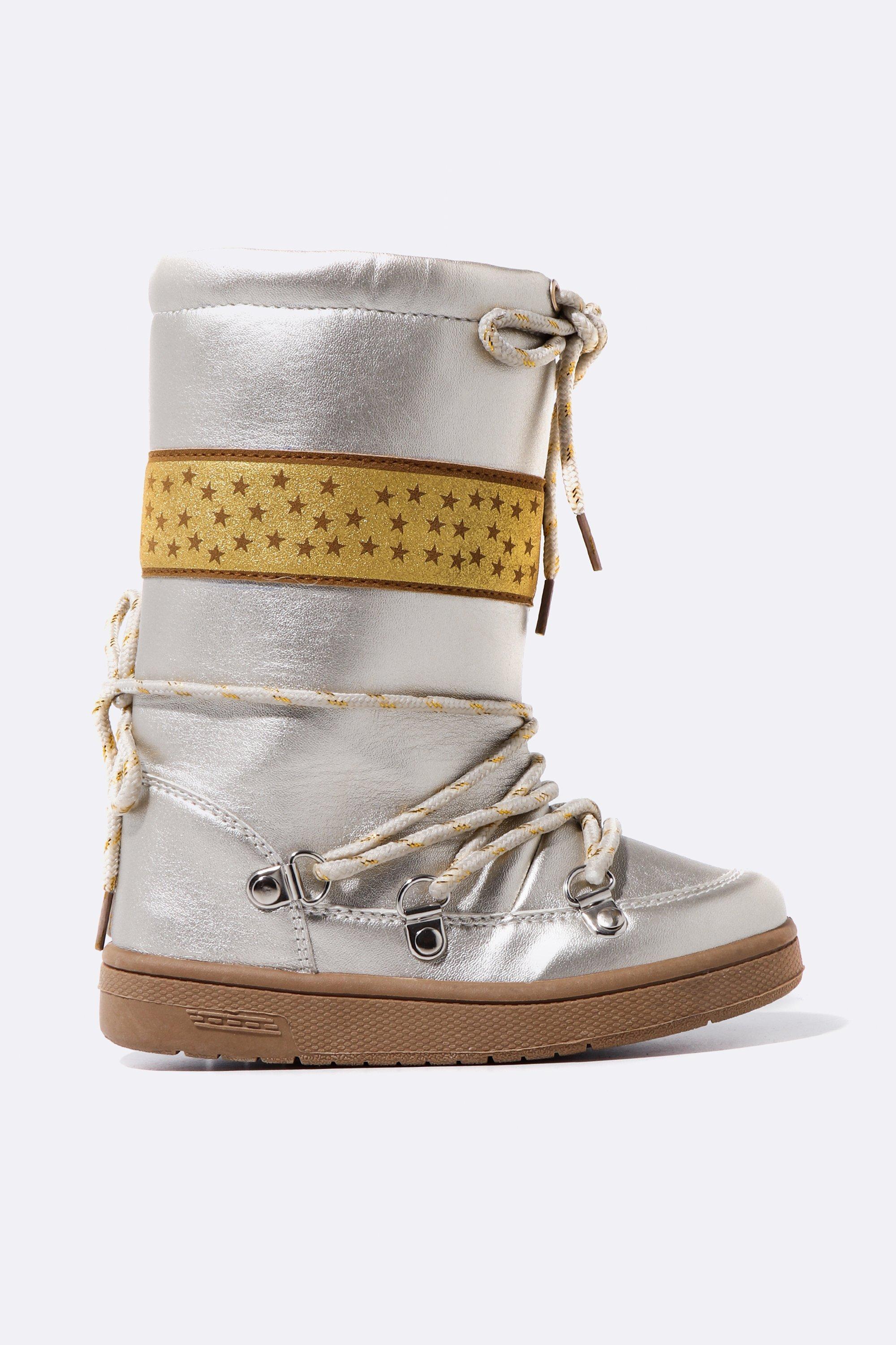 Metallic High Top Boot