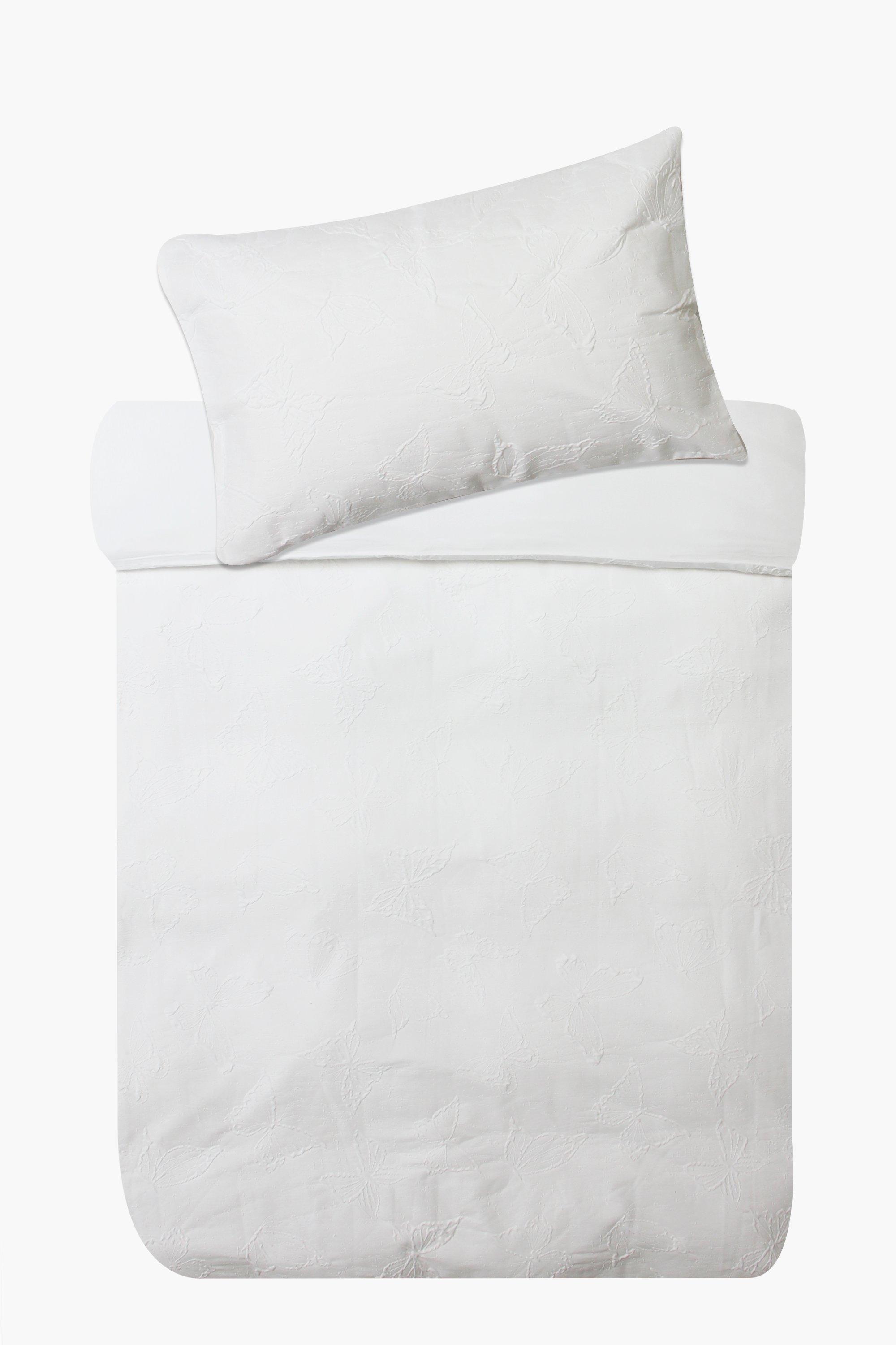 Embossed Butterfly Duvet Cover Set