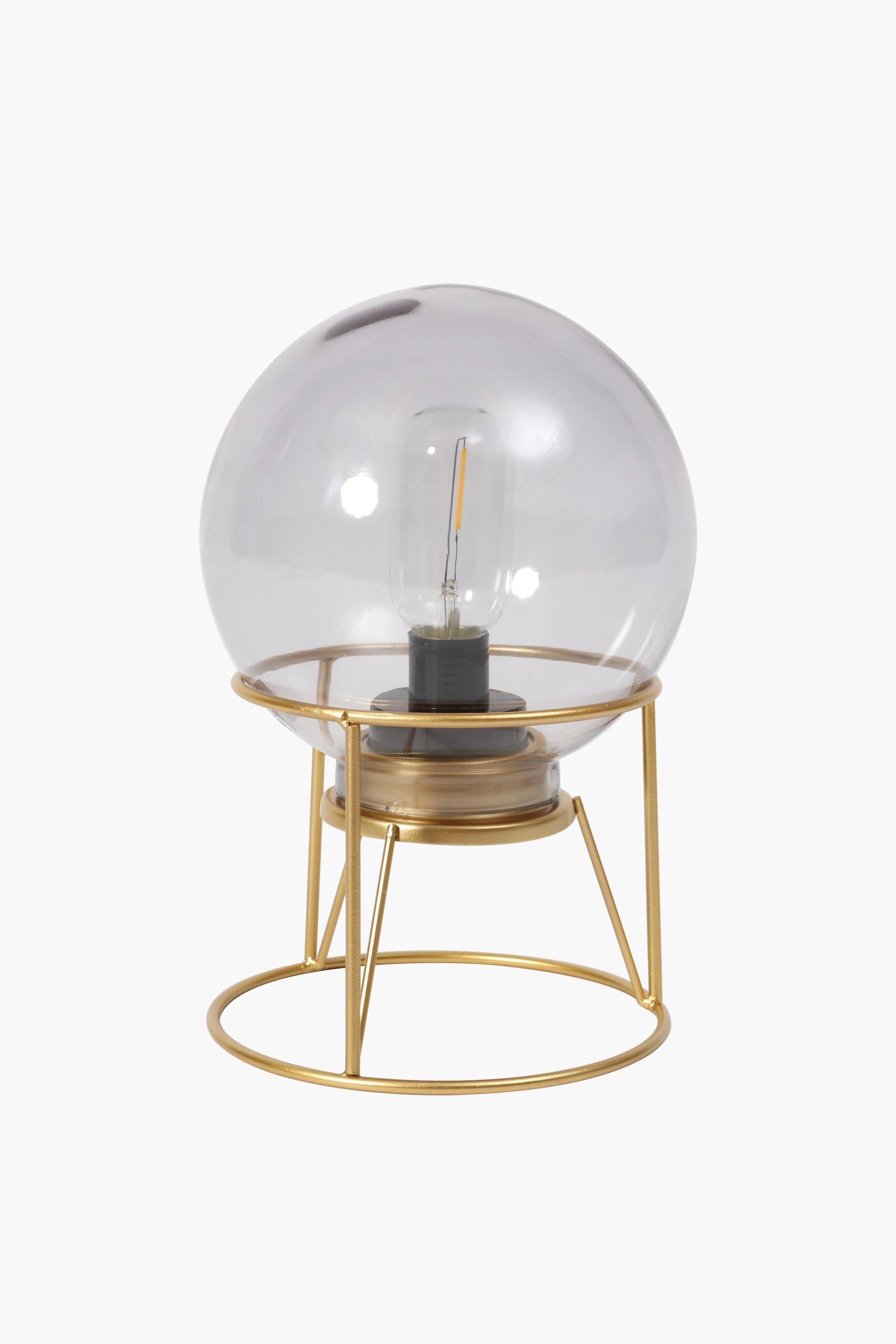 Metal Stand Led Globe, 18x28cm