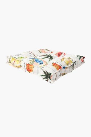 Printed Box Chair Pad, 42x42cm