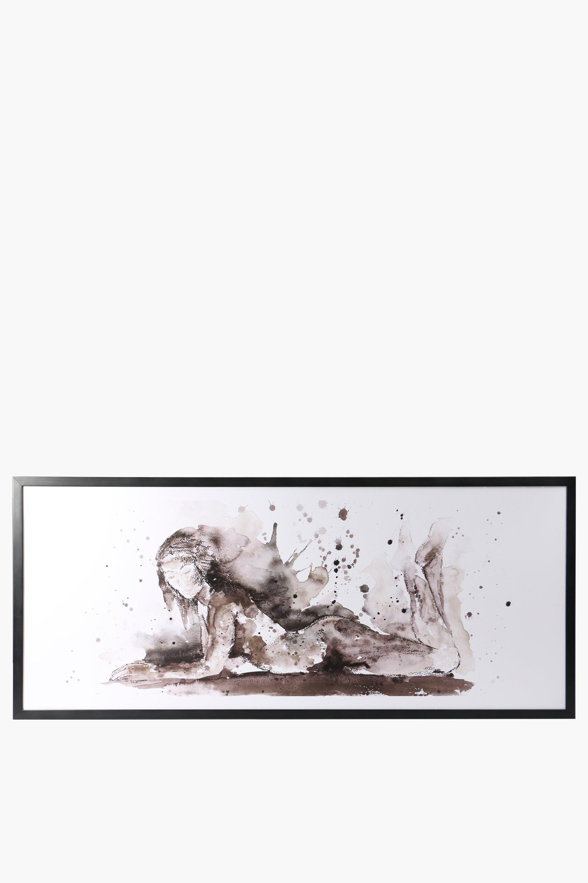 Laying Lady Framed Canvas 176x77cm
