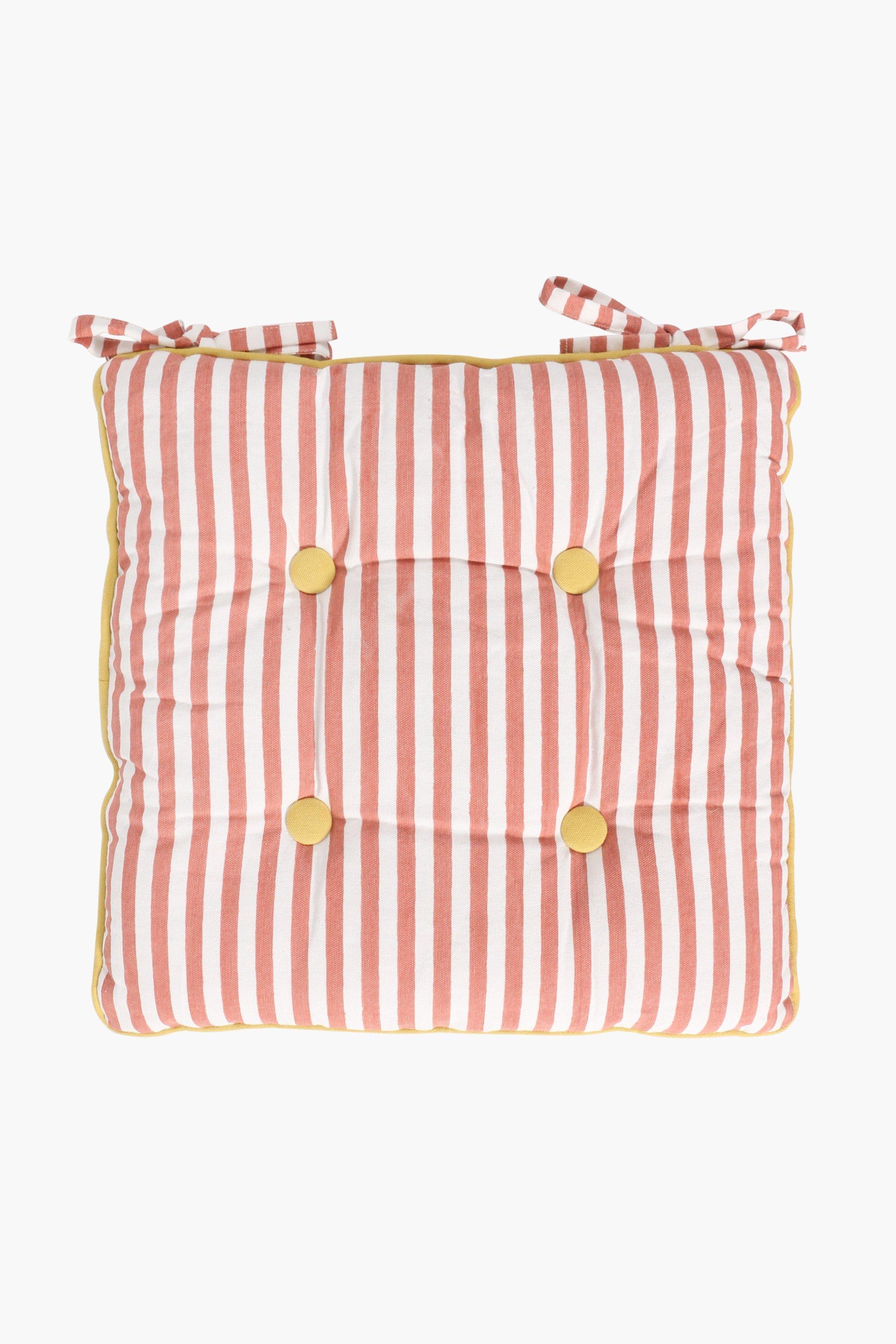 Printed Stripe Chair Pad 40x40cm