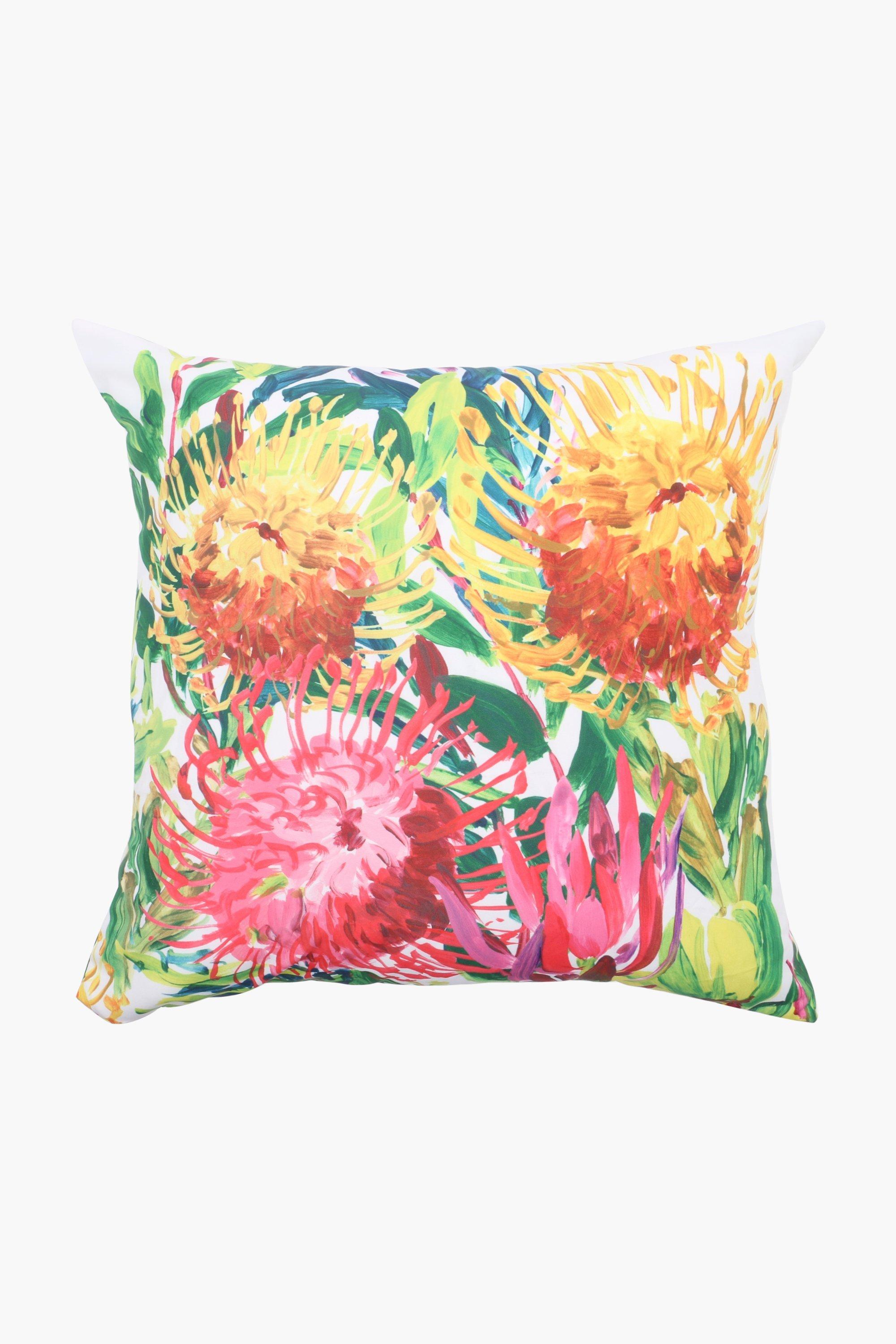 Waterproof Outdoor Botanical Scatter Cushion, 50x50cm