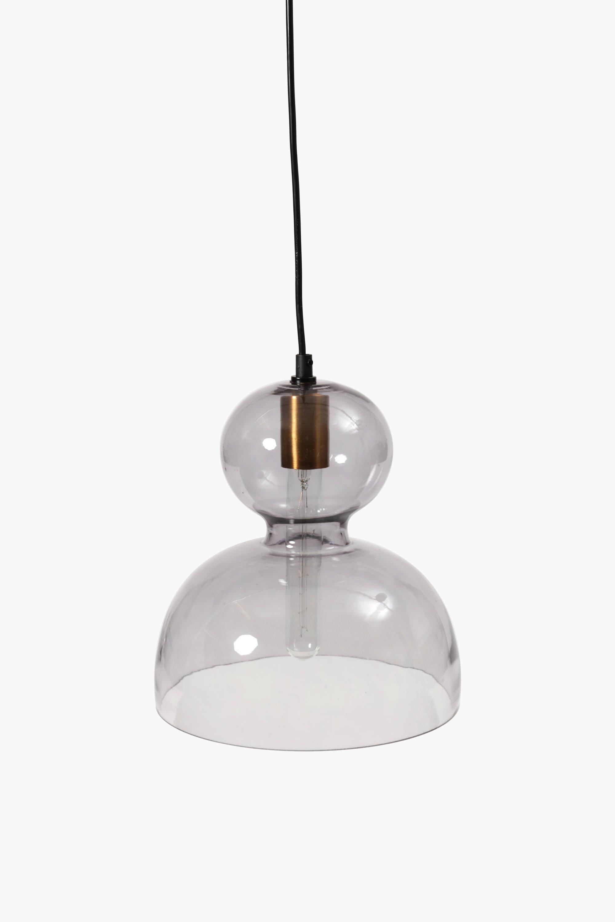 Smokey Glass Stacked Pendant, 25x33cm