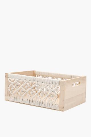 Macrame Utility Crate Large