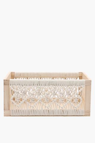Macrame Utility Crate Large
