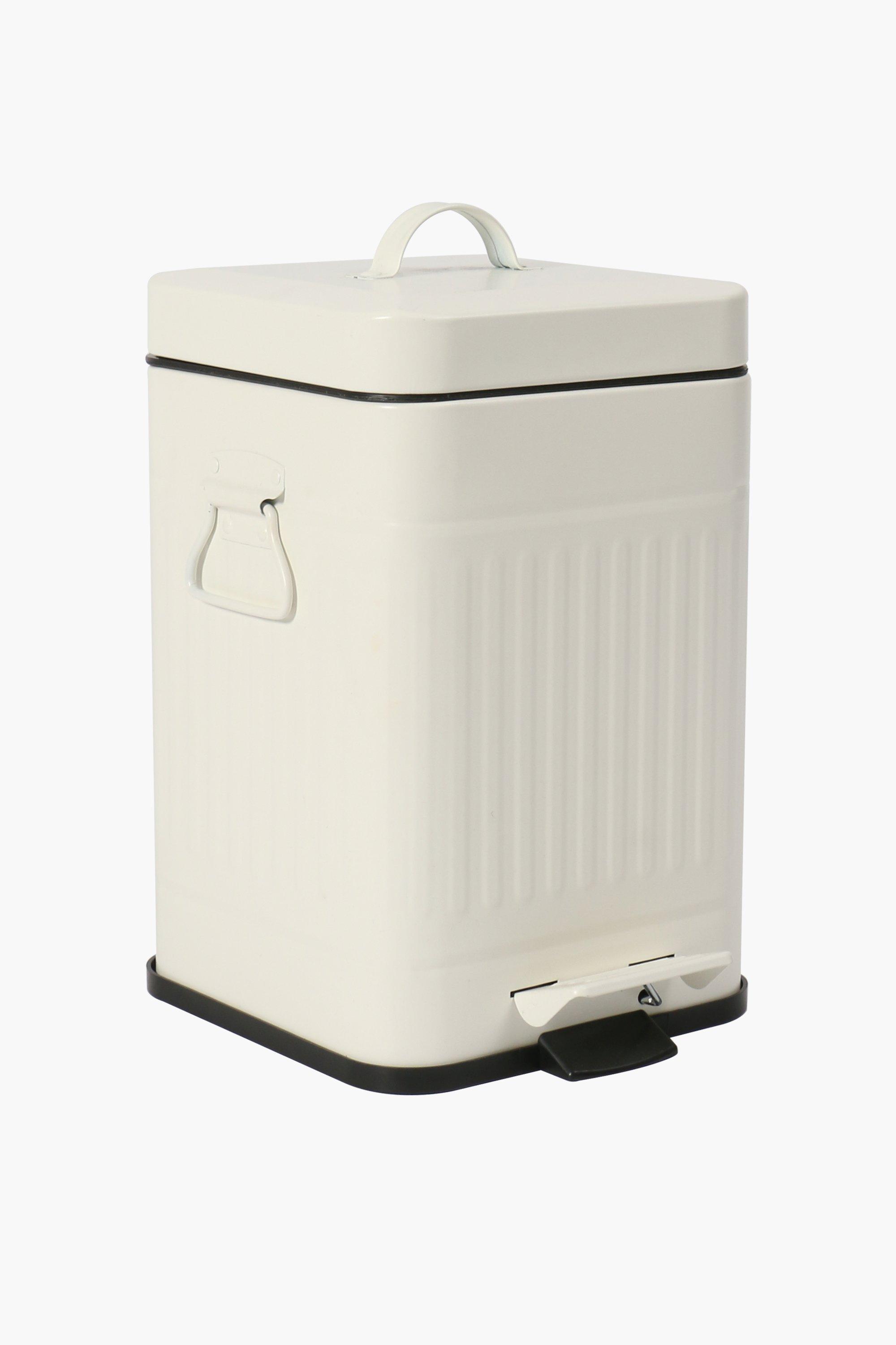 Metal Ribbed Dustbin, 5l