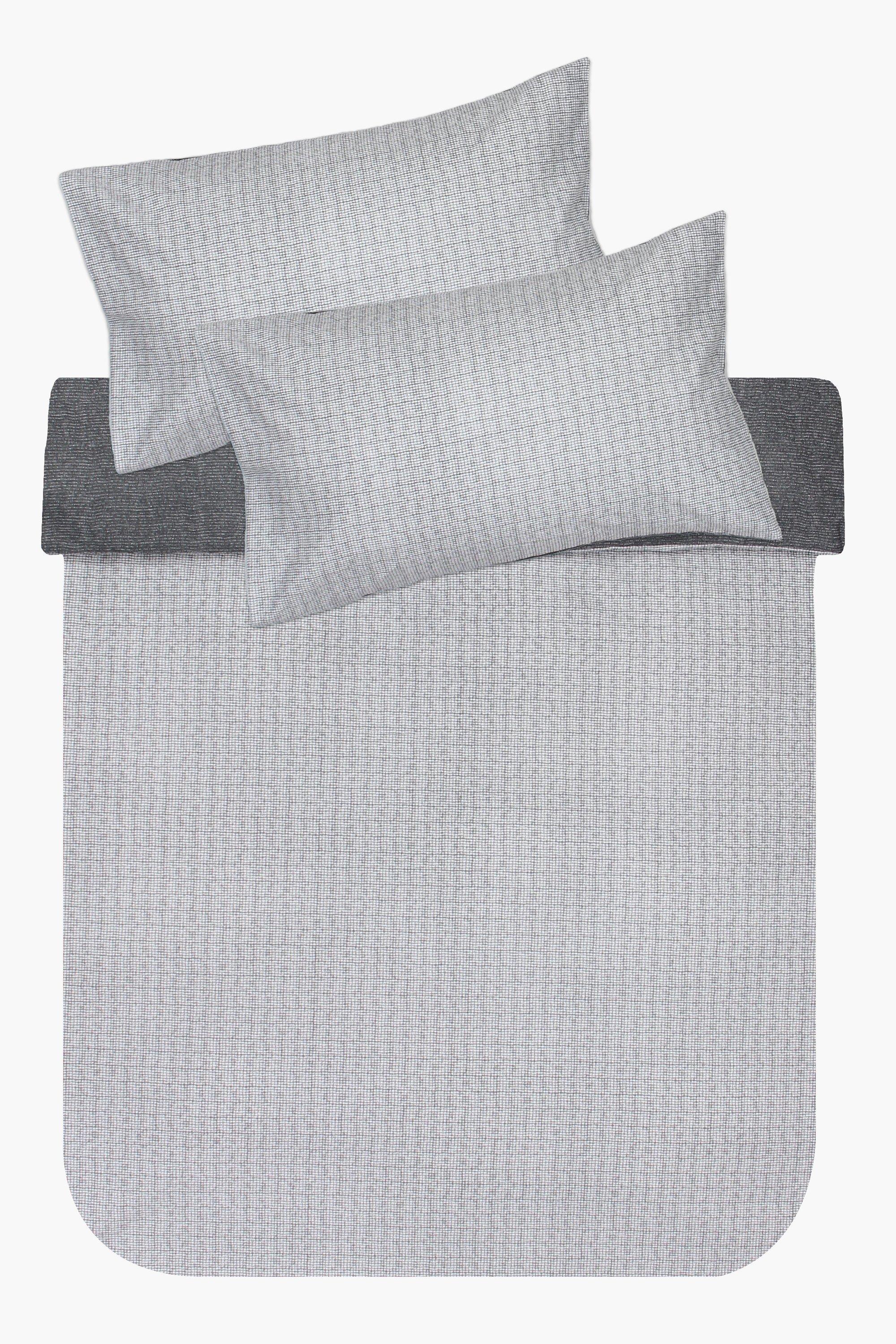 Printed Cotton Textured Geometric Duvet Cover Set