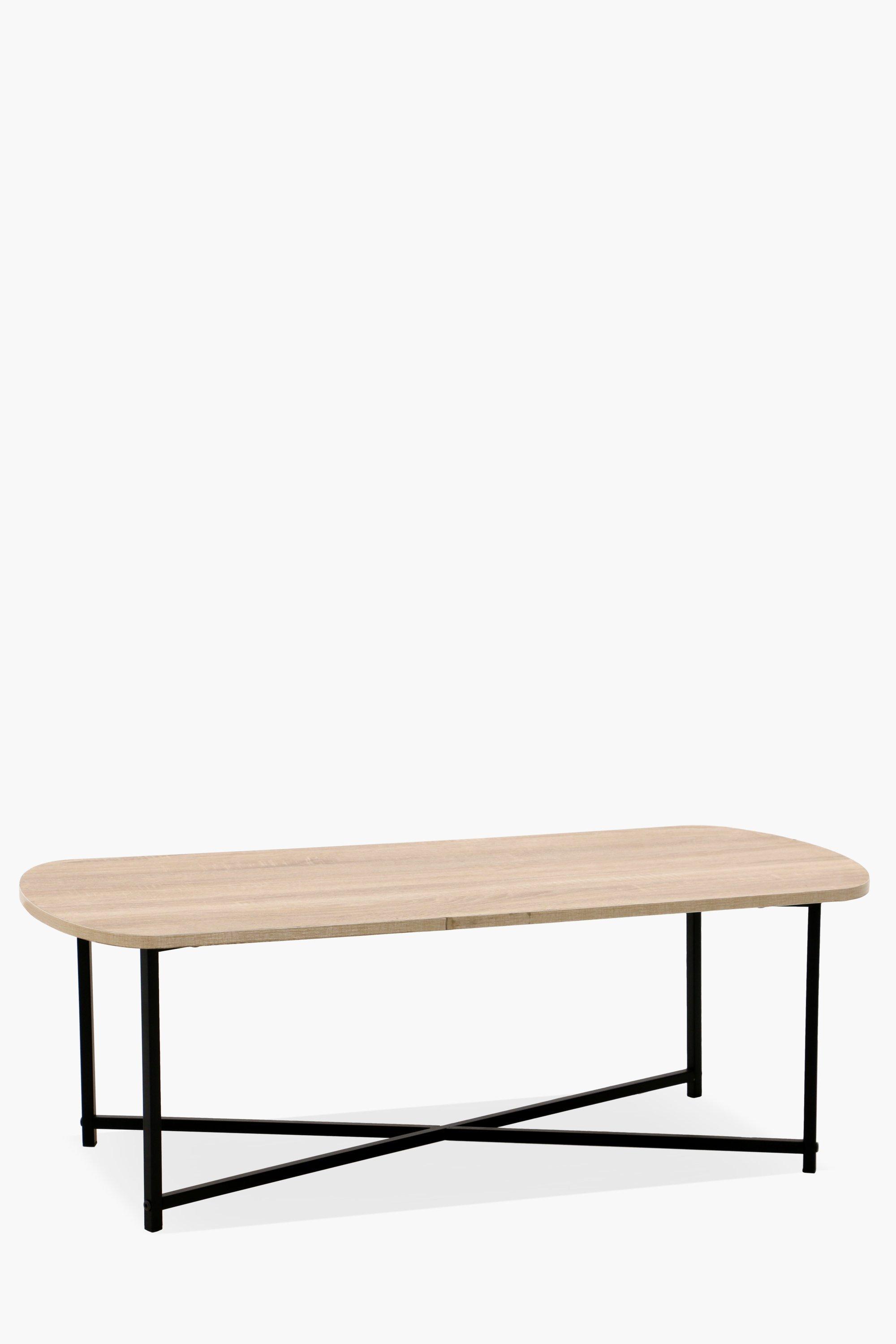 Metal And Wood Rectangle Coffee Table