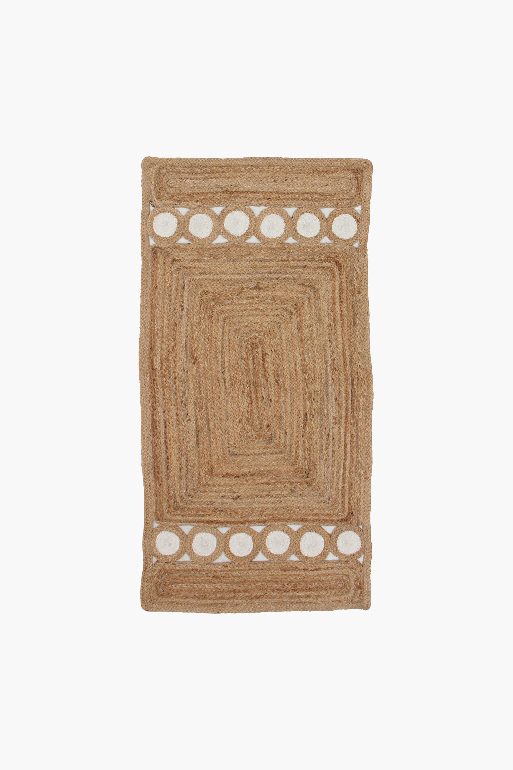 Jute Woven Desert Rug, 70x140cm