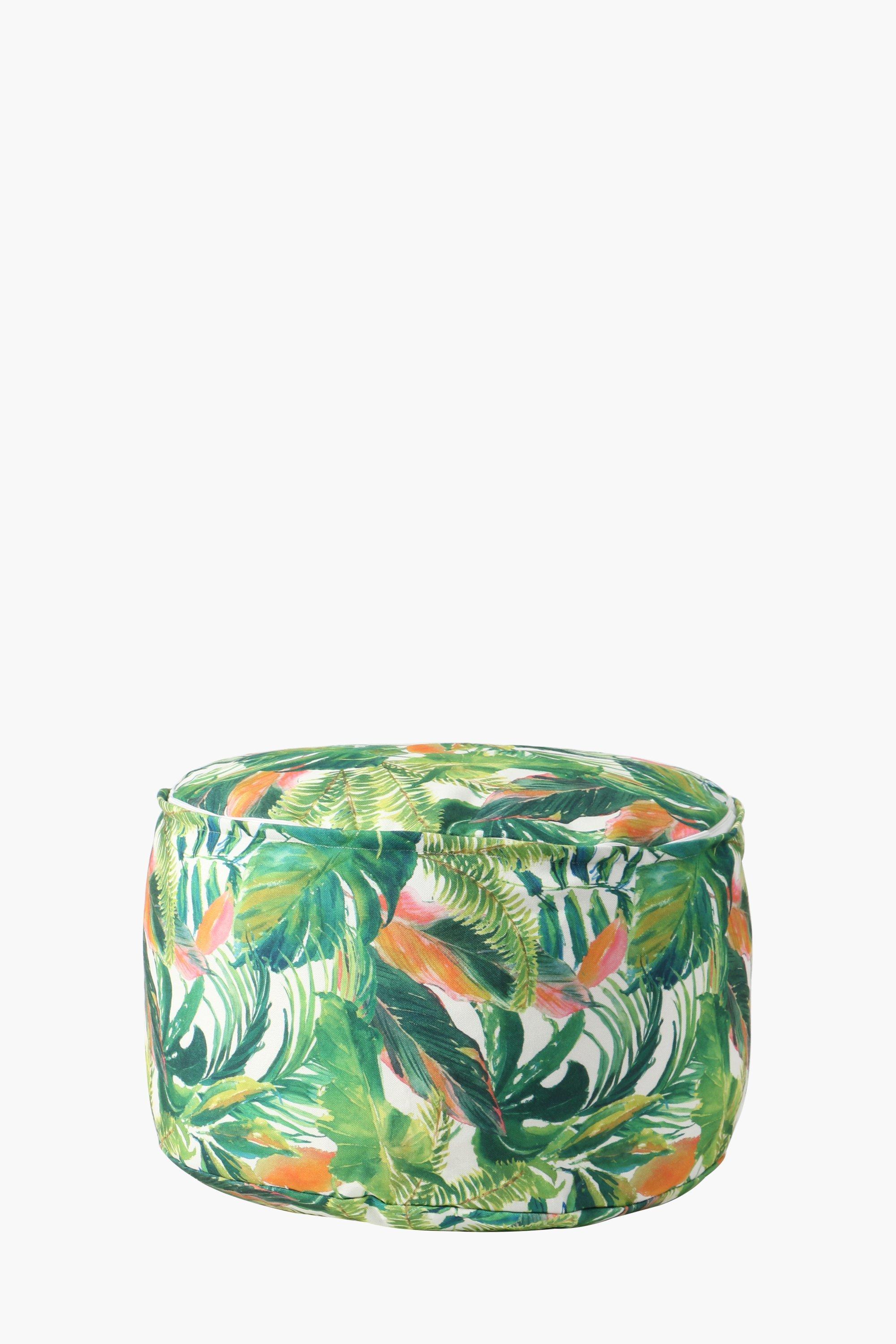 Printed Zoboi Leaf Pouffe 50cm