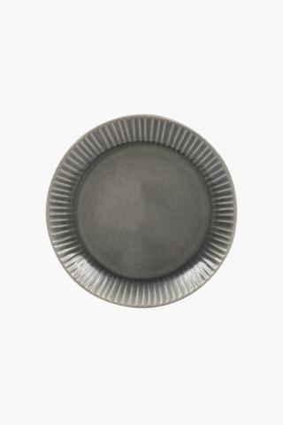 Ribbed Edge Stoneware Dinner Plate