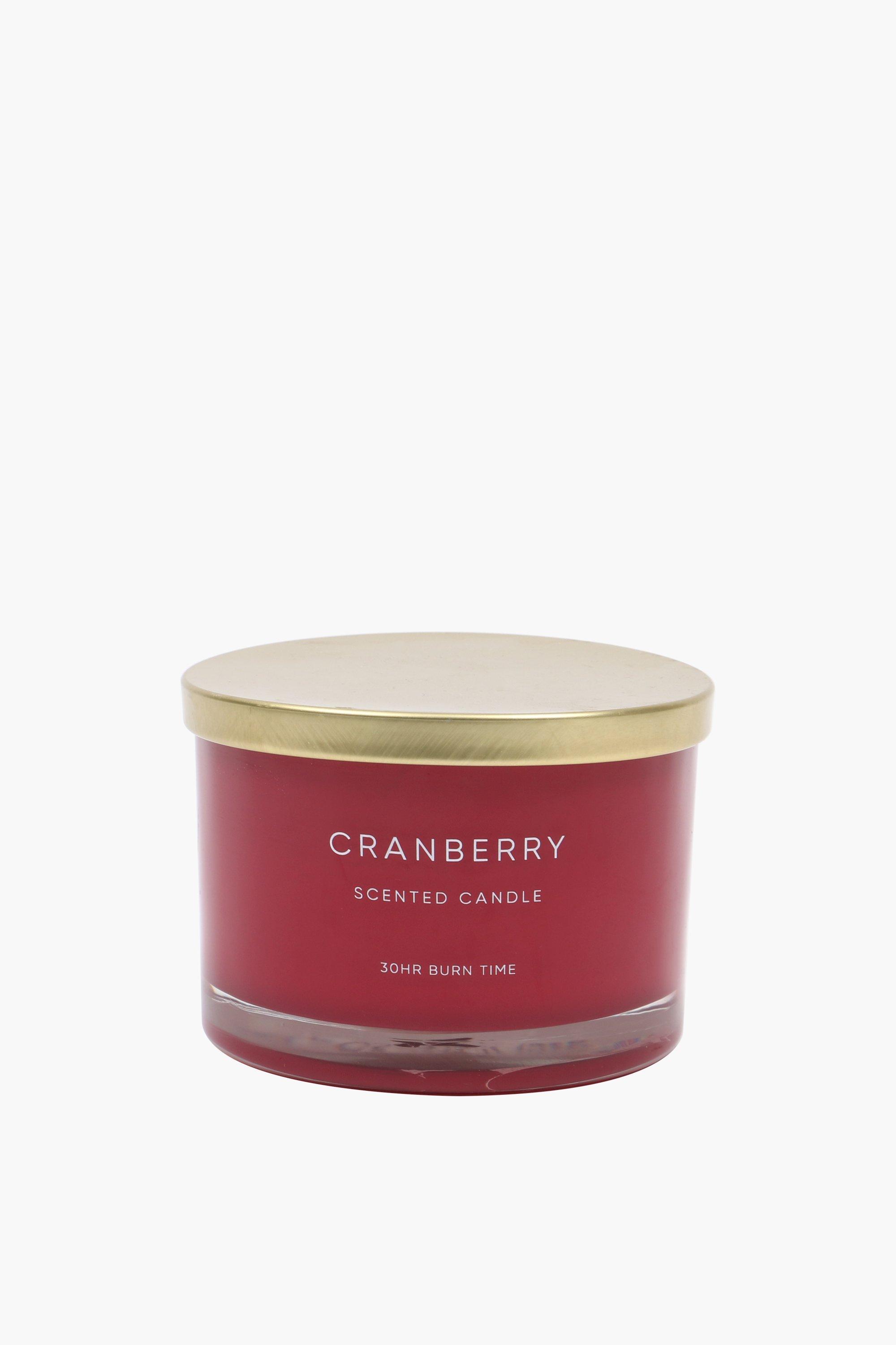Cranberry 3 Wick Candle, 8x12cm