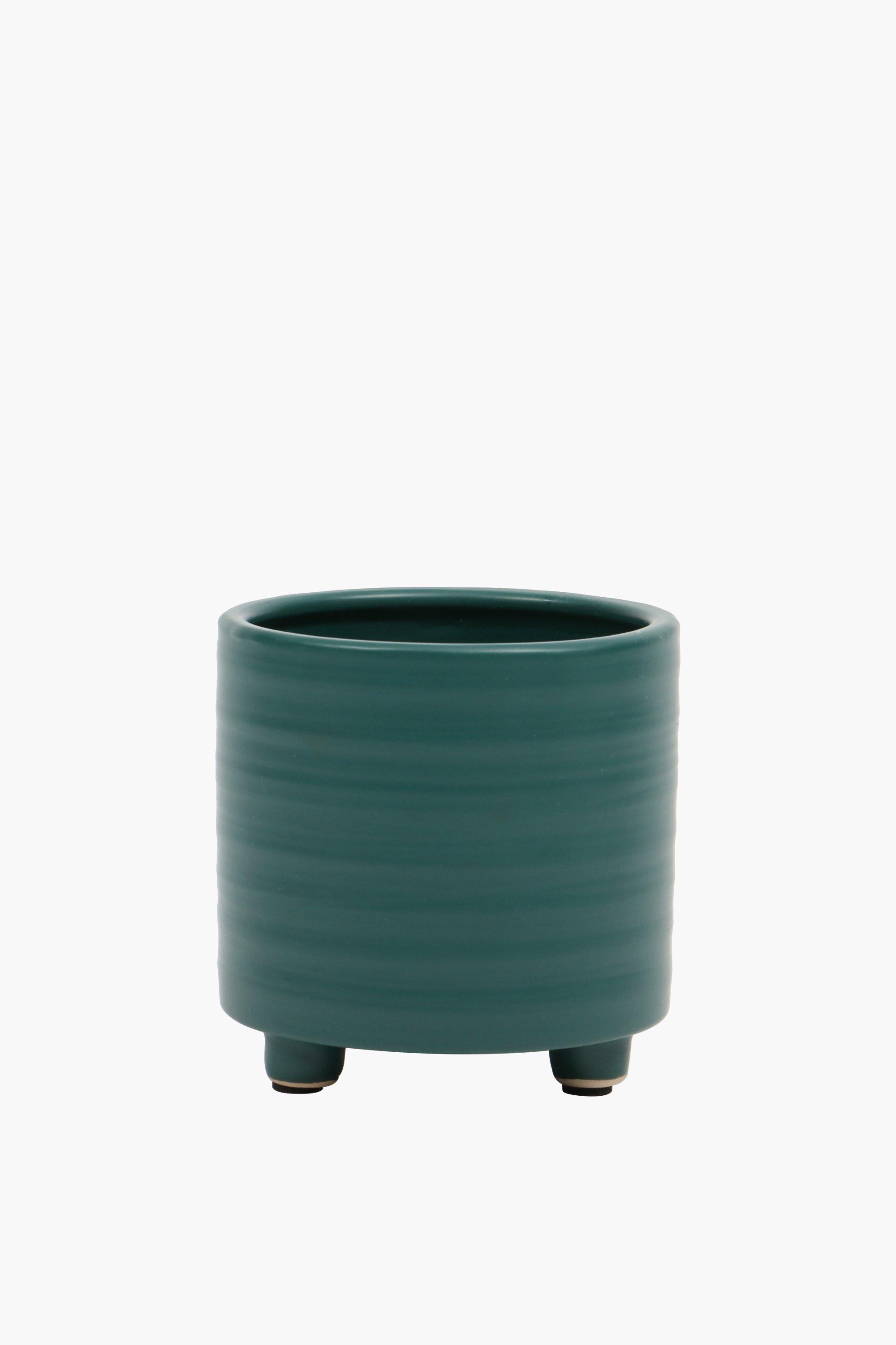 Footed Ripple Planter, 11x11cm