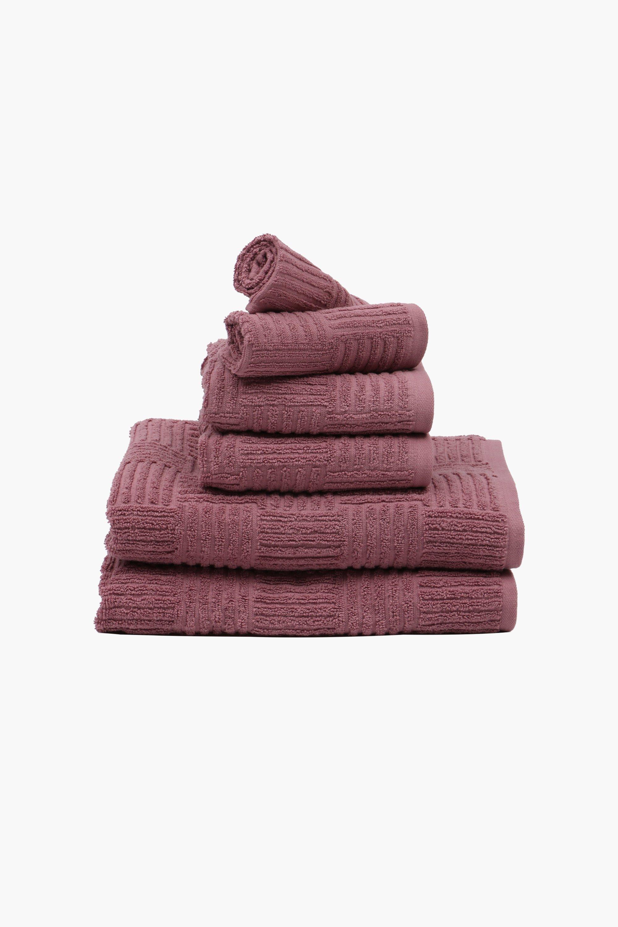 6 Pack Textured Cotton Towel Set