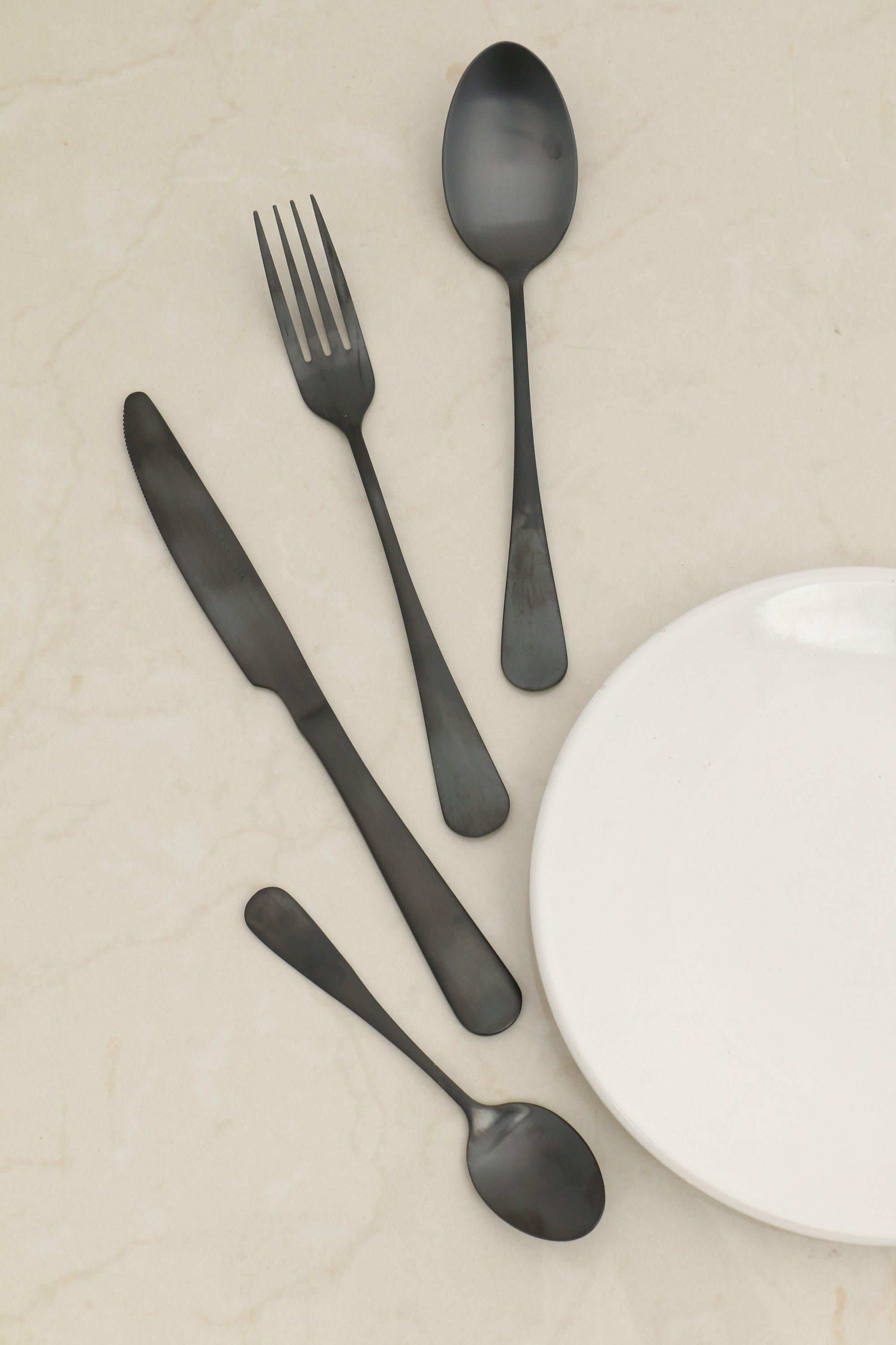 16 Piece Matt Cutlery Set
