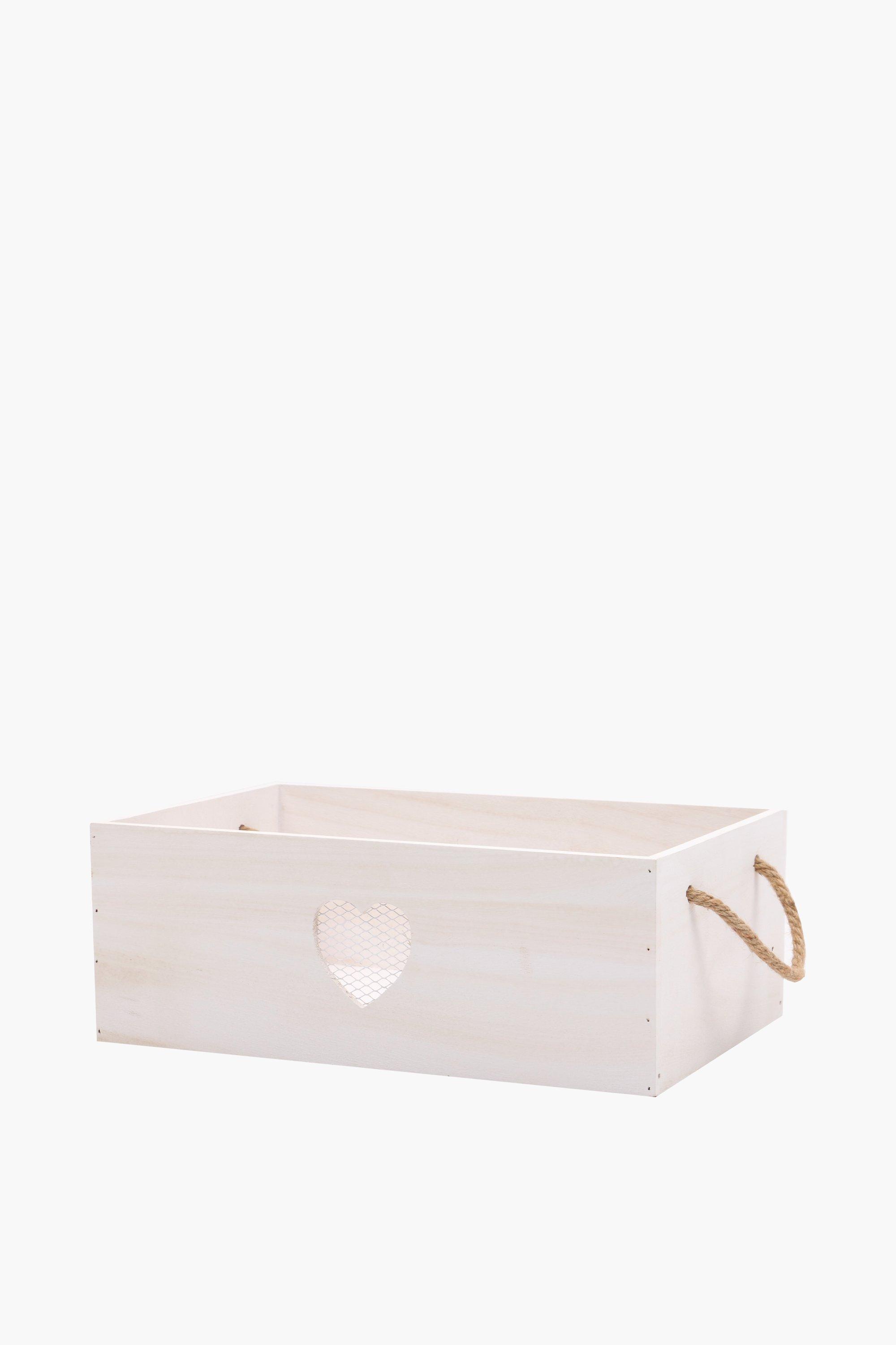 Heart Mesh Utility Wooden Crate