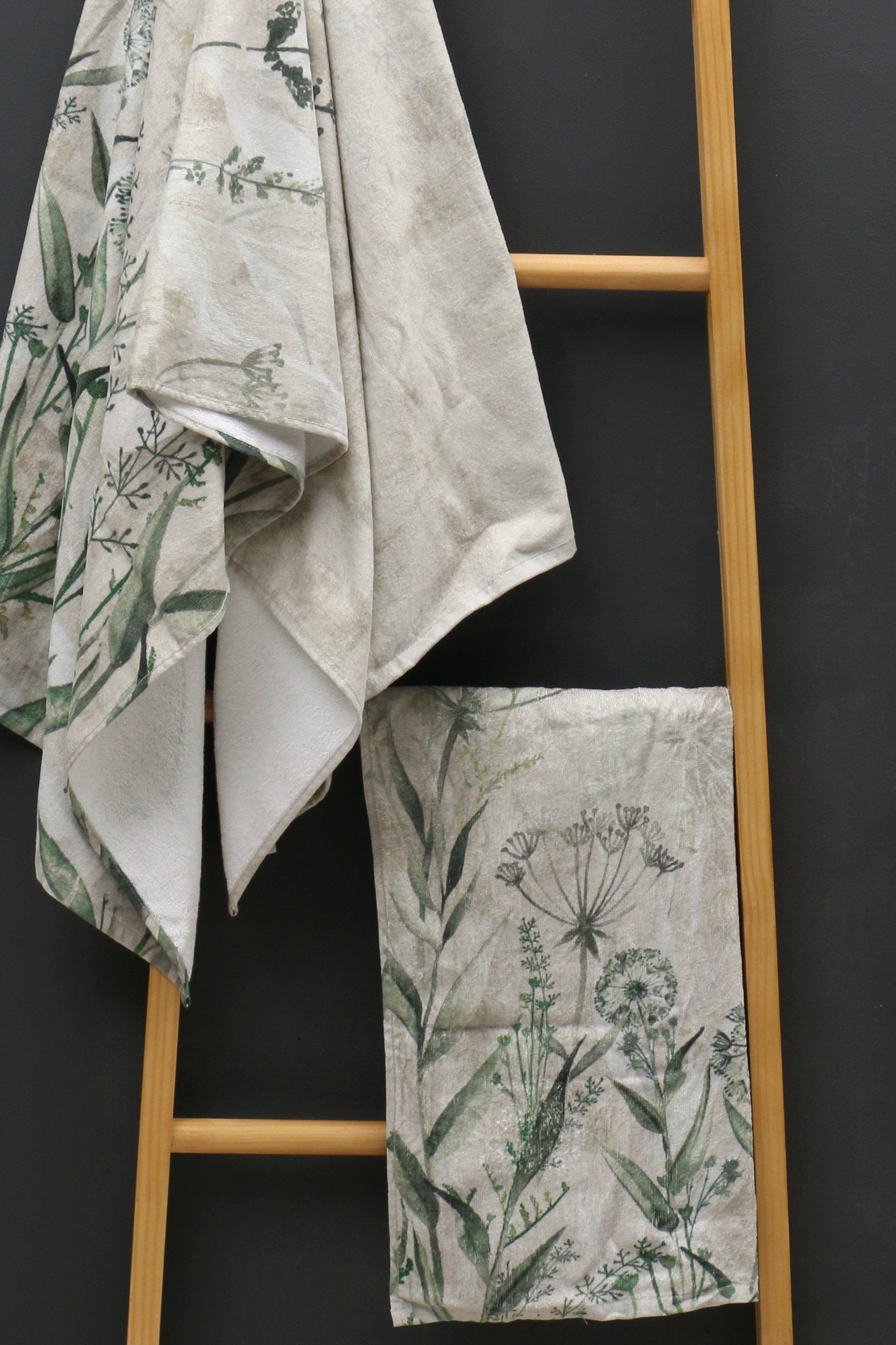 Printed Botanic Cotton Bath Sheet