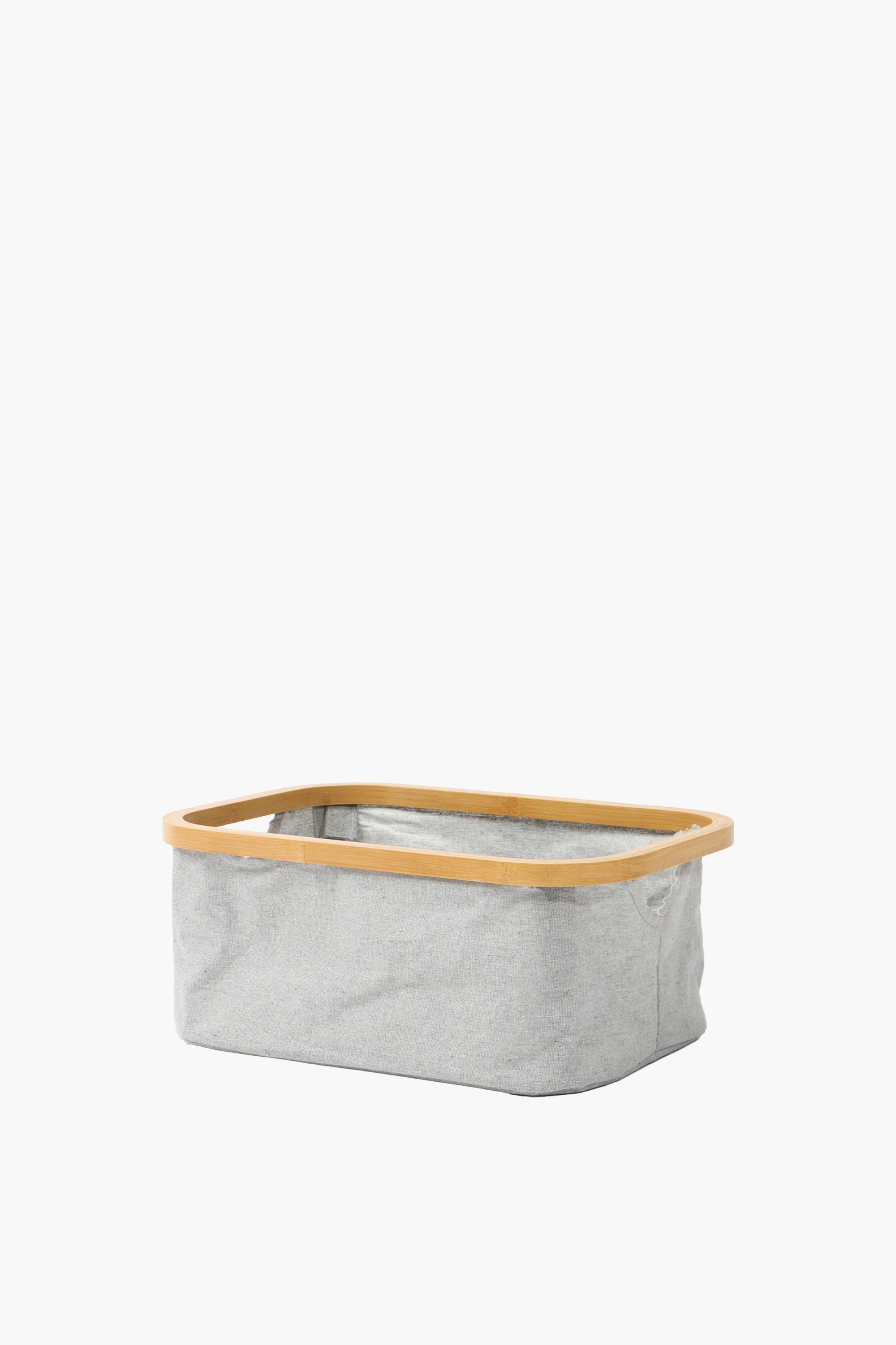 Bamboo Knock Down Utility Storage Basket, Small