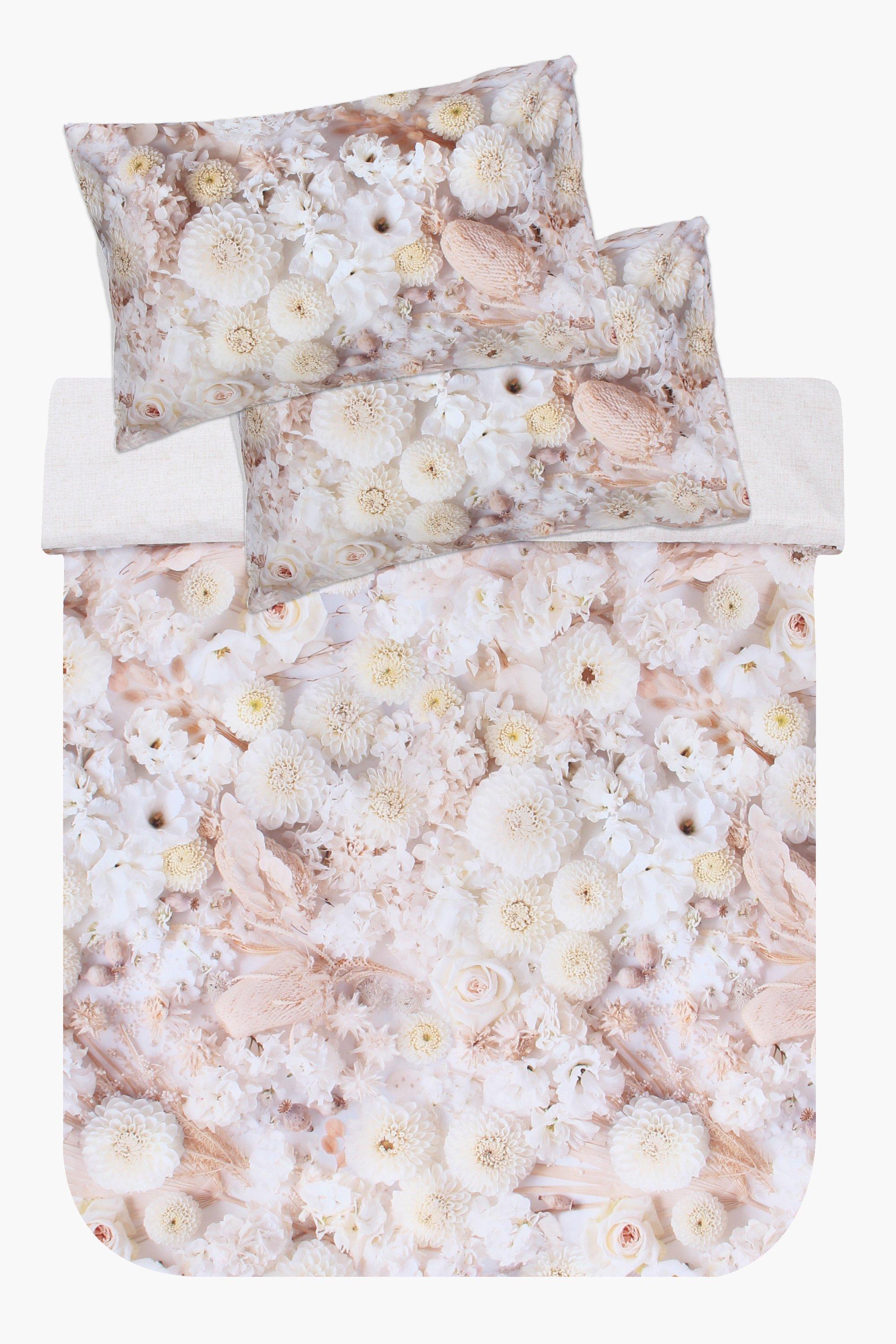 Microfibre Soft Touch Sodalite Floral Duvet Cover Set