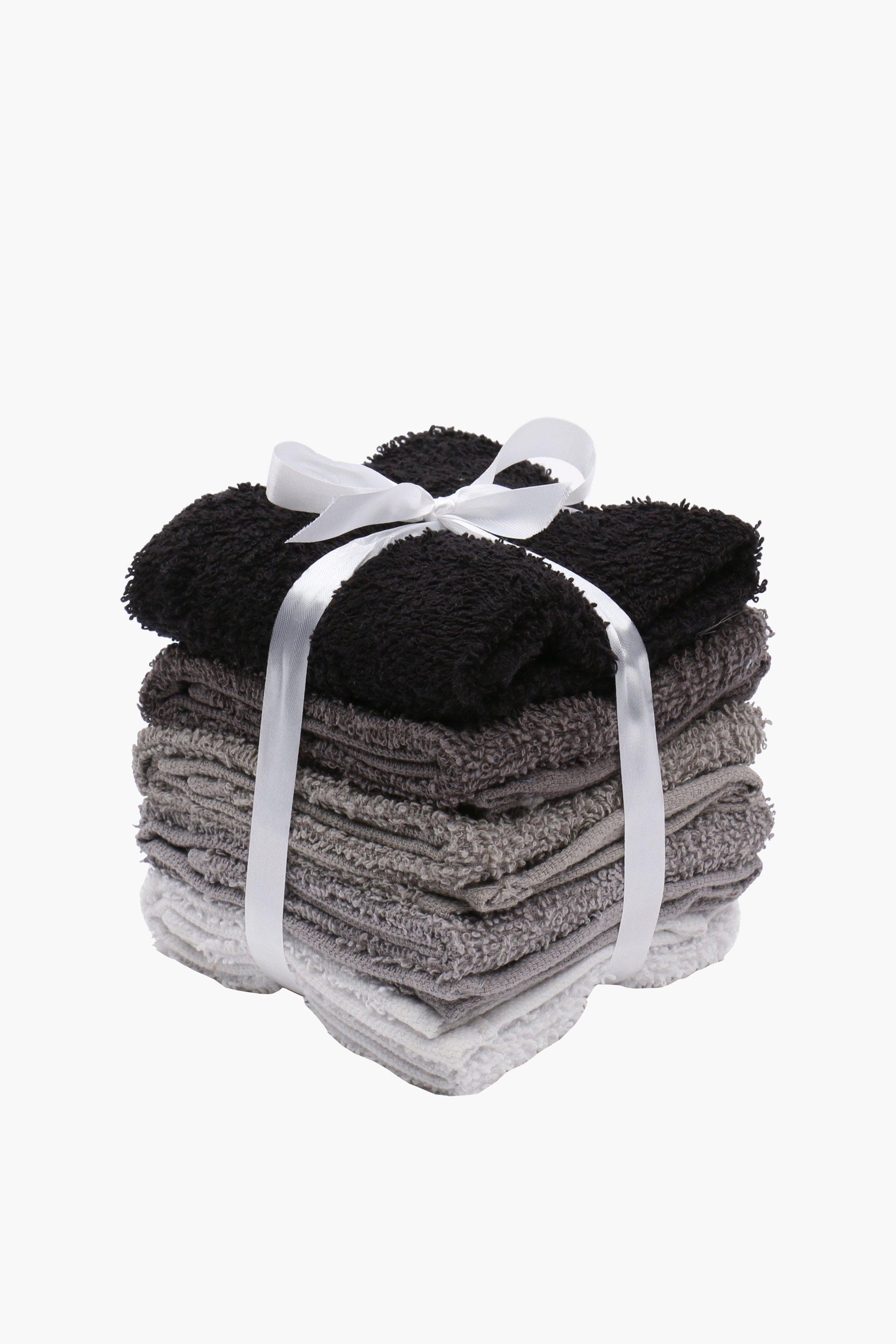 5 Pack Monochrome Face Cloths