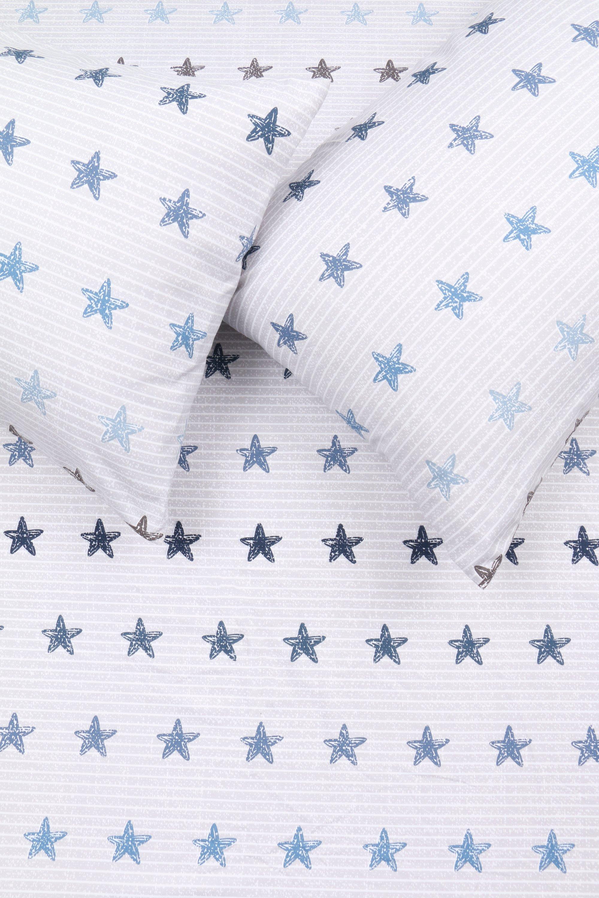 Brushed Soft Touch Stars Fitted Sheet