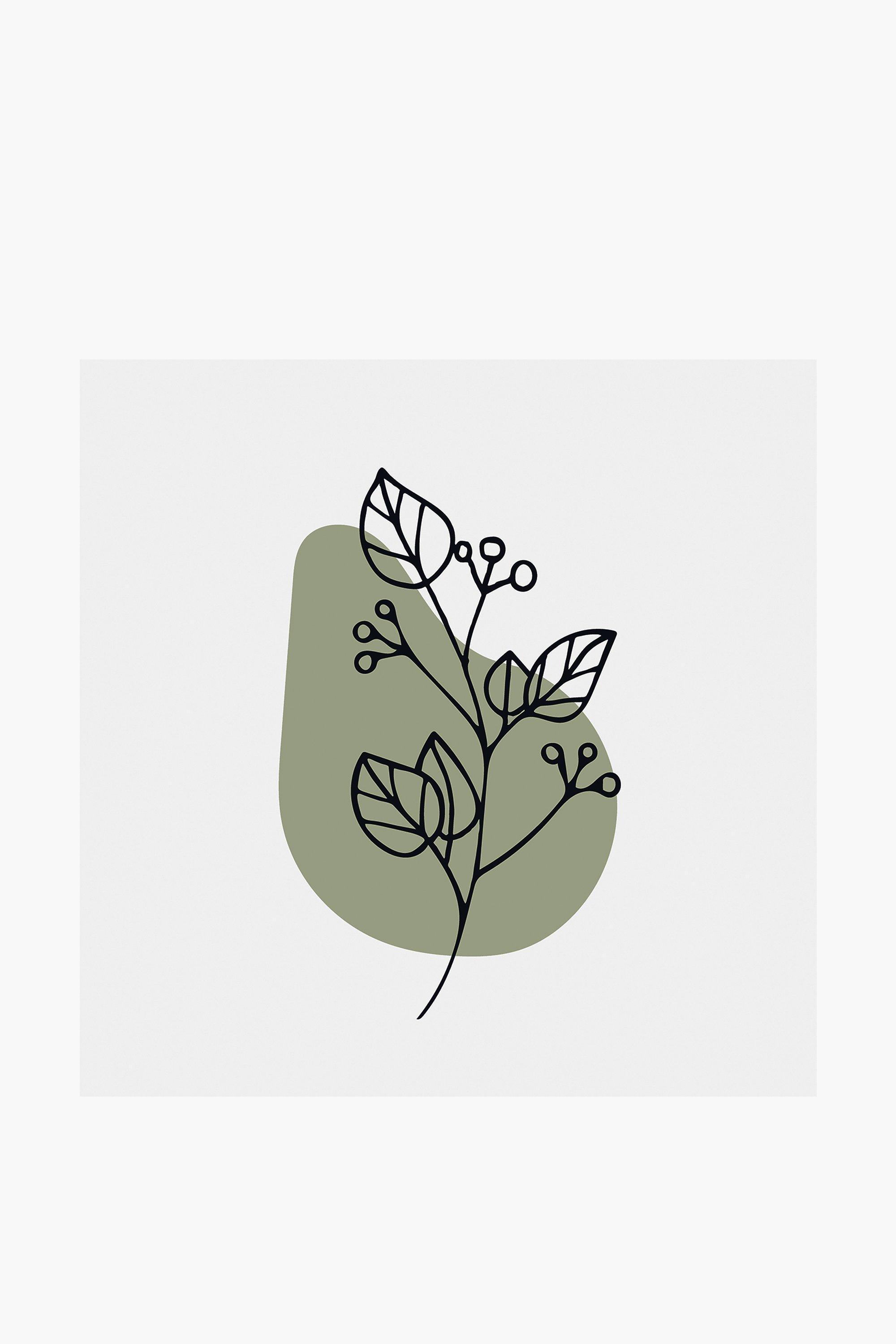 Classic Leaf Canvas, 40x40cm