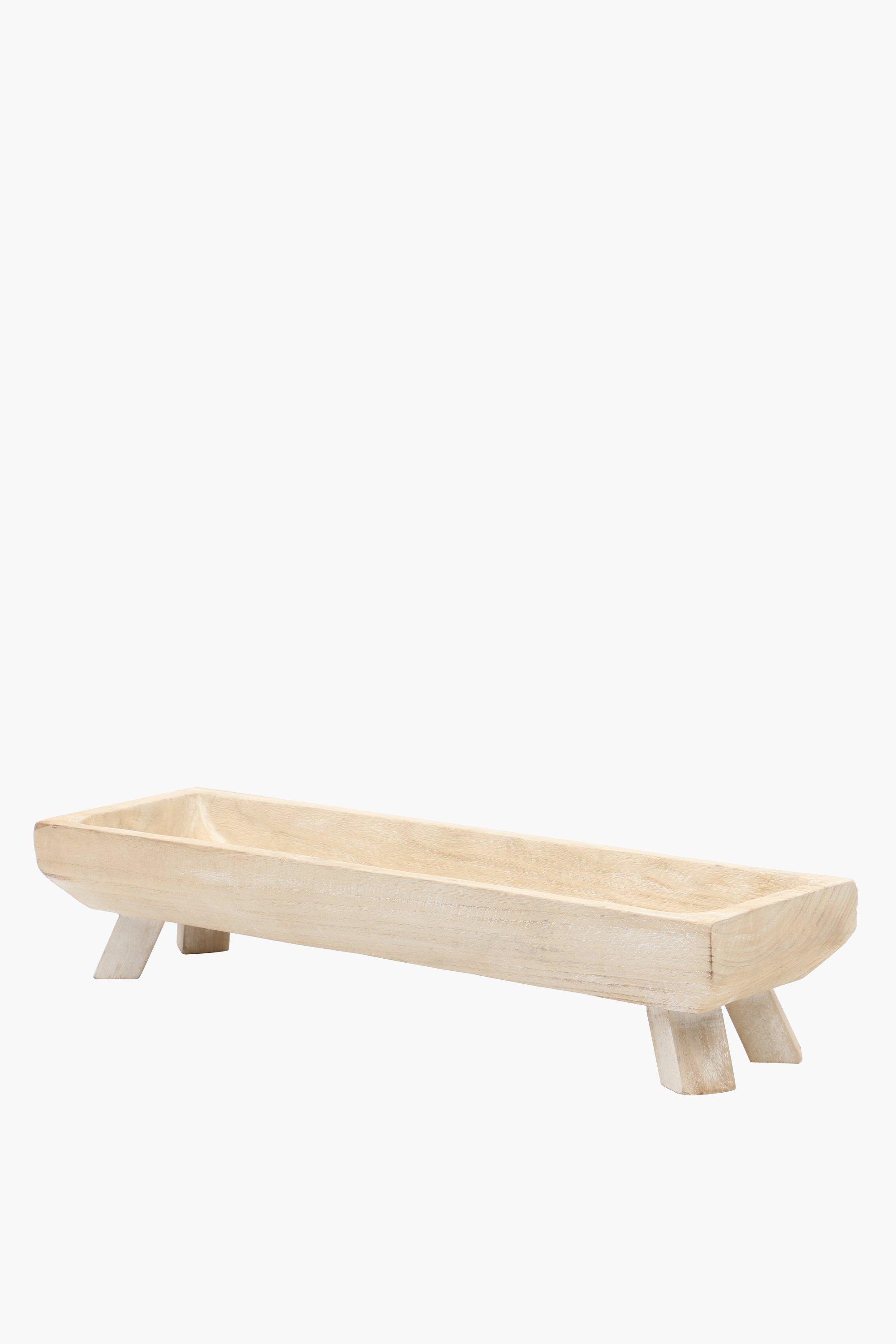 Wooden Footed Tray, 50x10cm