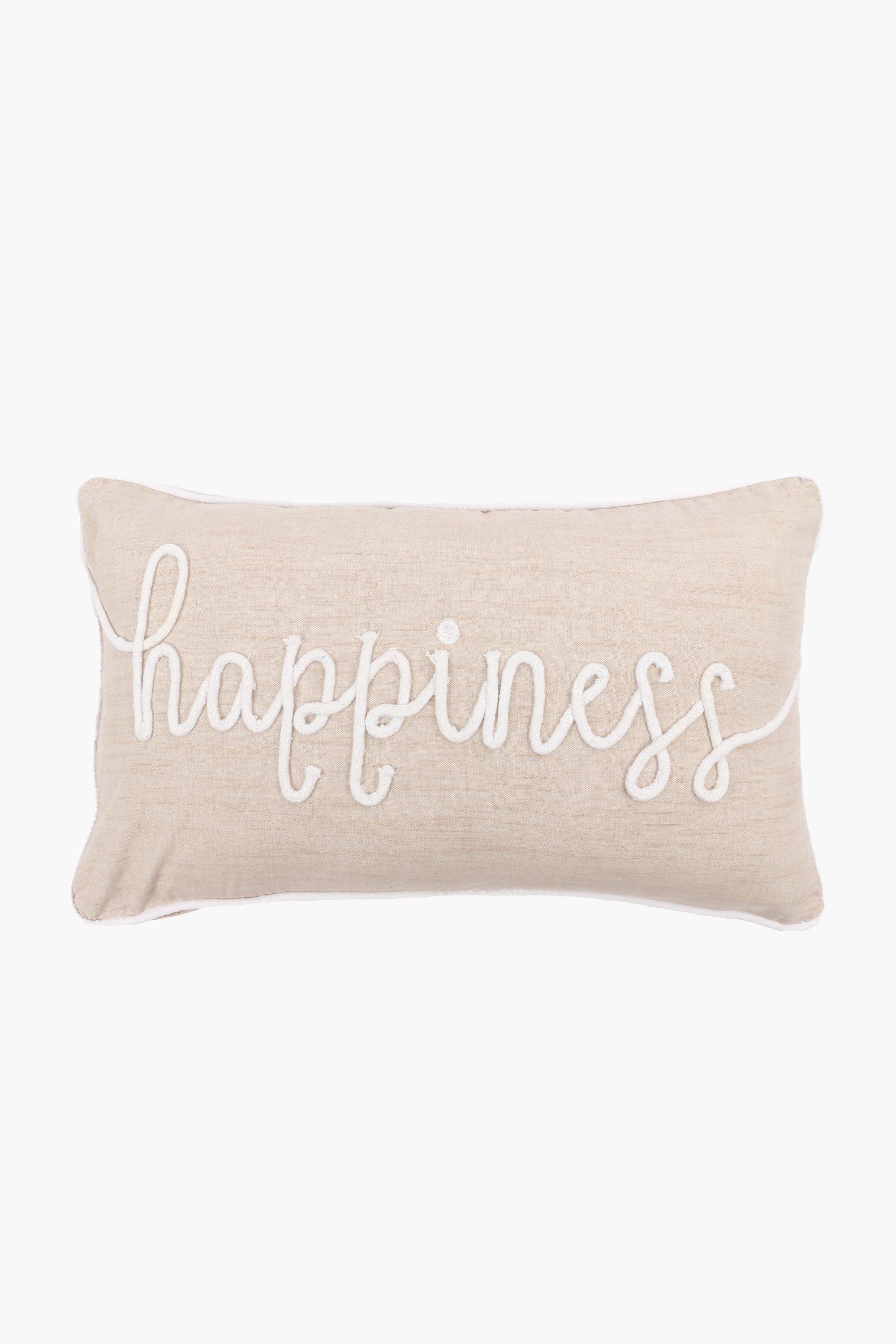 Script Rope Happiness Scatter Cushion, 30x50cm