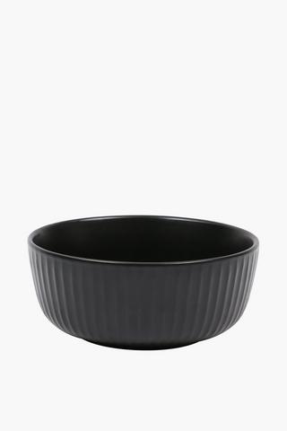 Ribbed Edge Stoneware Bowl