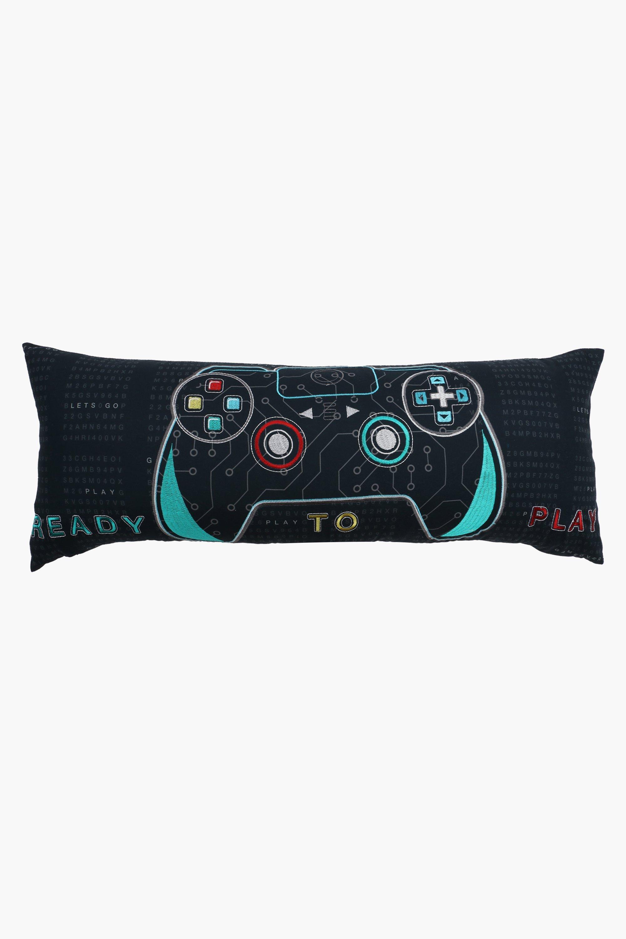 3d Embroidered Gamer Scatter Cushion, 30x80cm