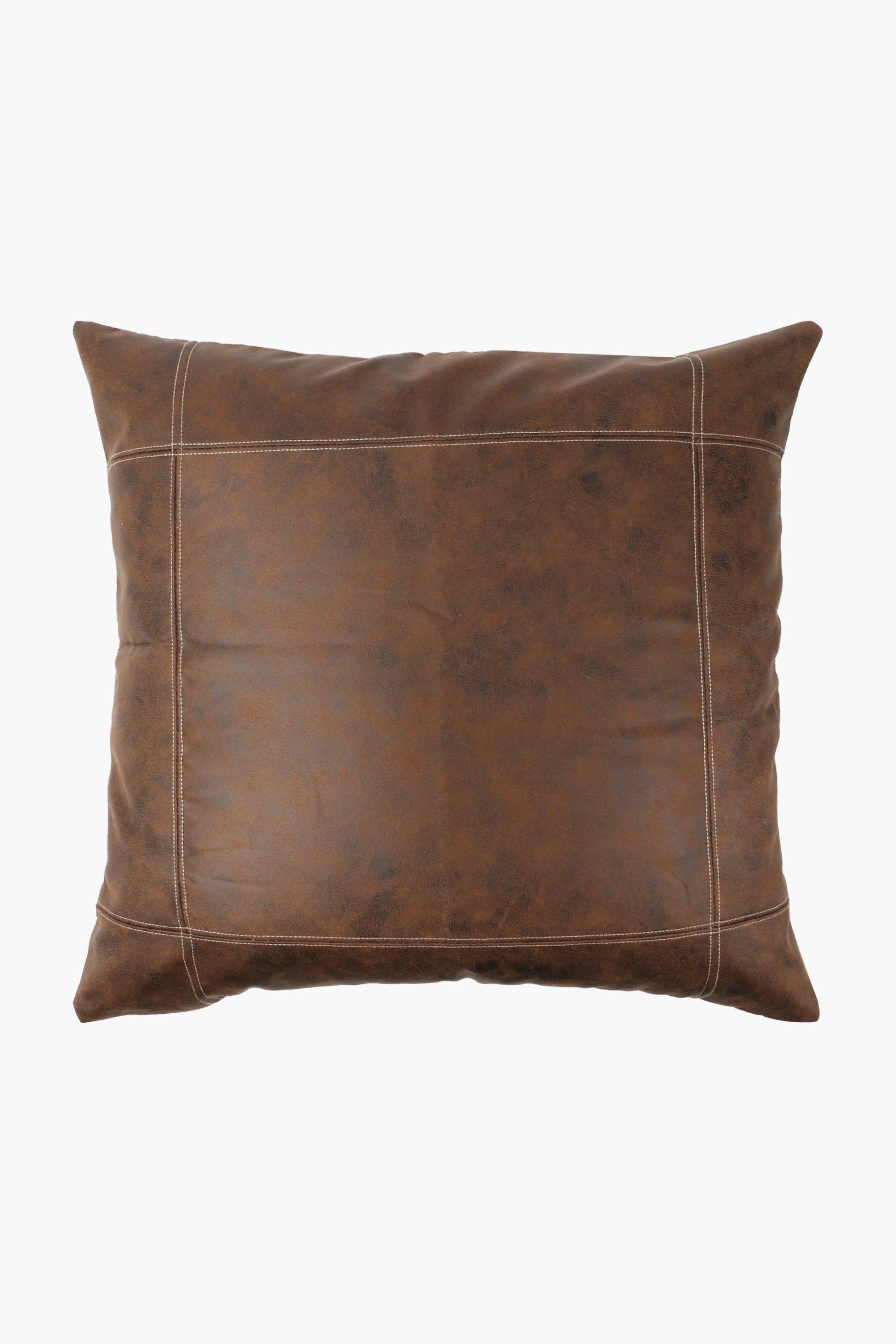 Pu Stitch Distressed Scatter Cushion, 50x50cm