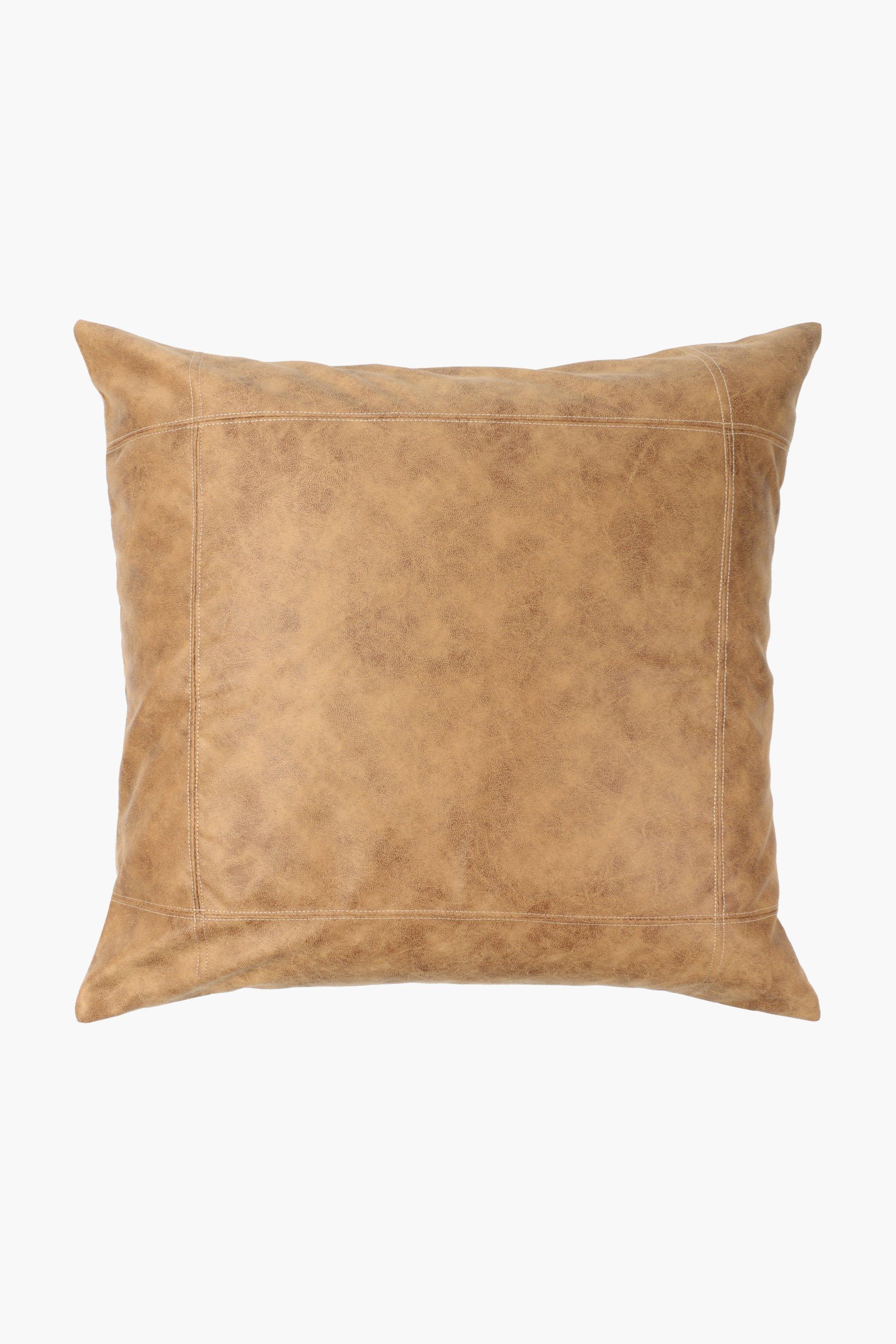 Pu Stitch Distressed Scatter Cushion, 50x50cm