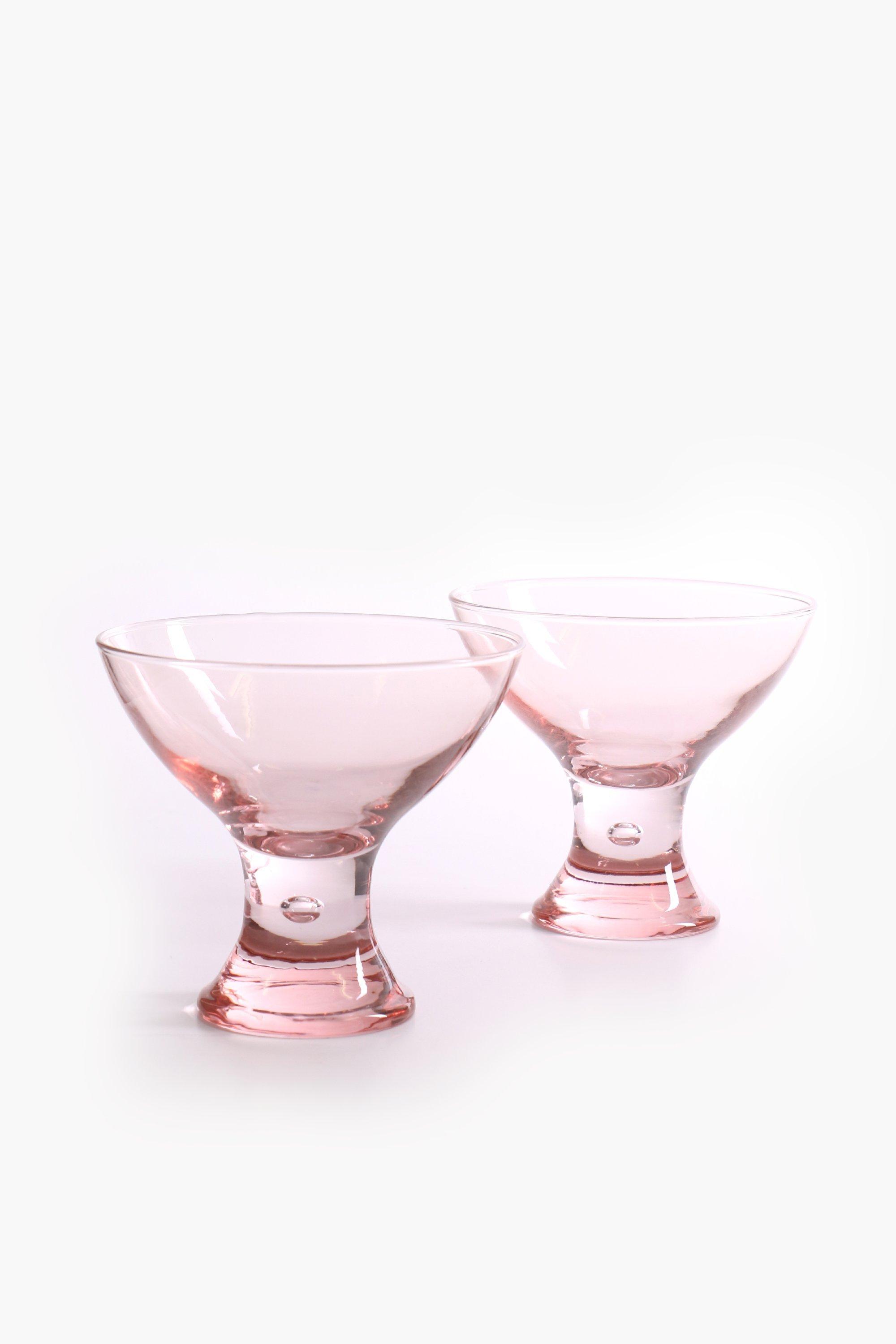 2 Glass Ice Cream Bowls