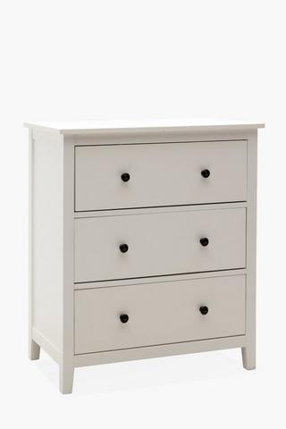 Nordby 3 Drawer Unit, 44x79x90cm