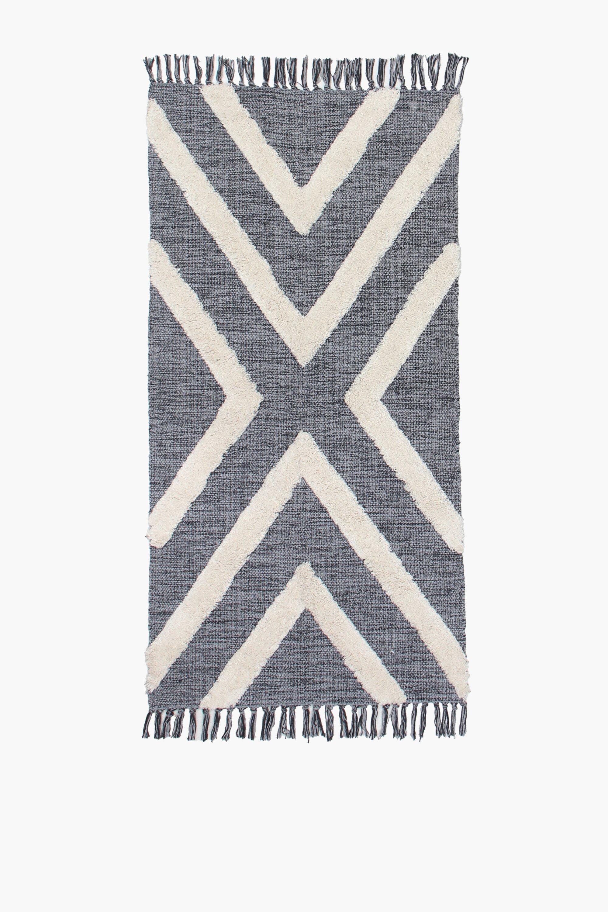 Jacquard Mingle Geometric Rug, 70x140cm