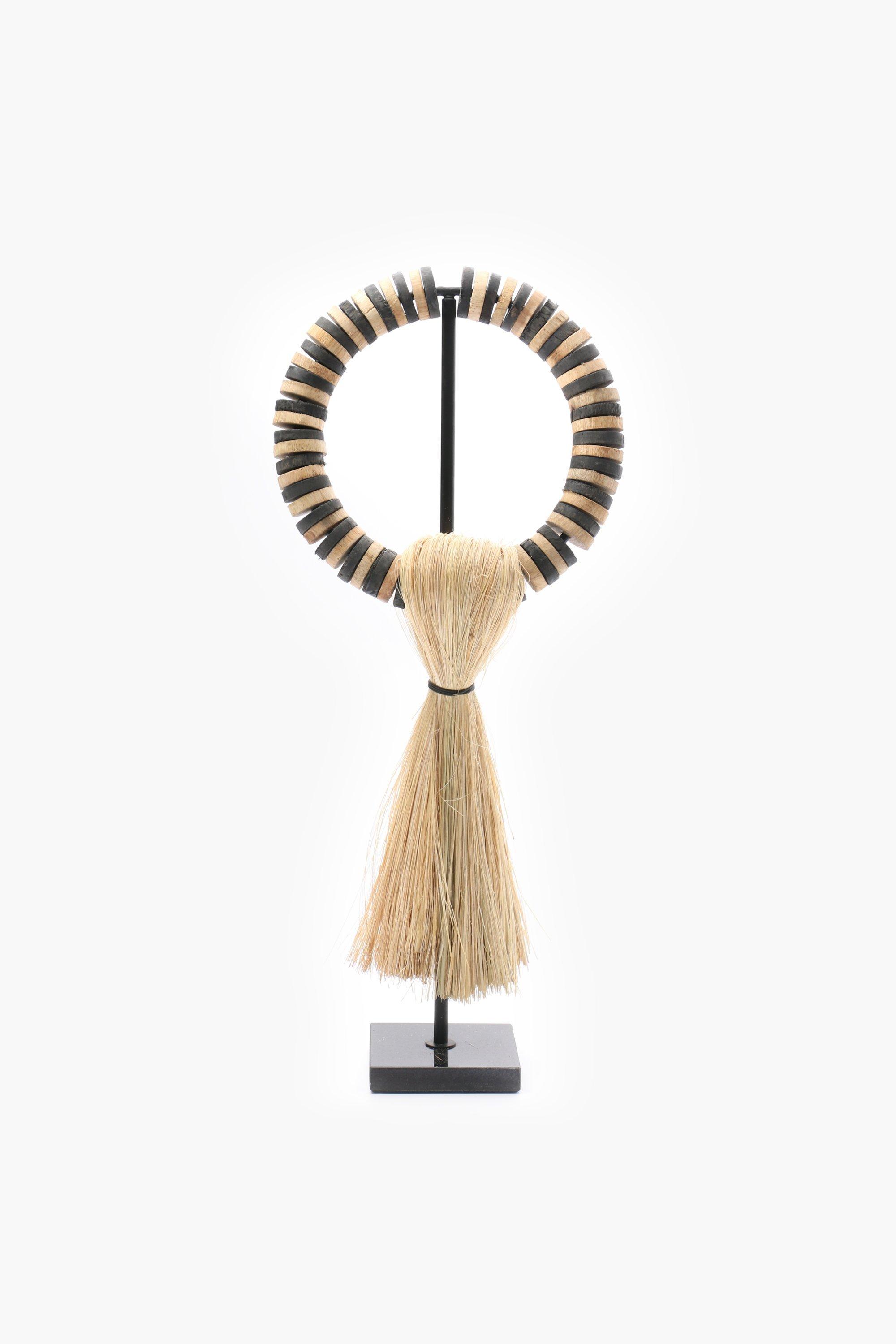 Raffia Circle Plinth, 11x56cm