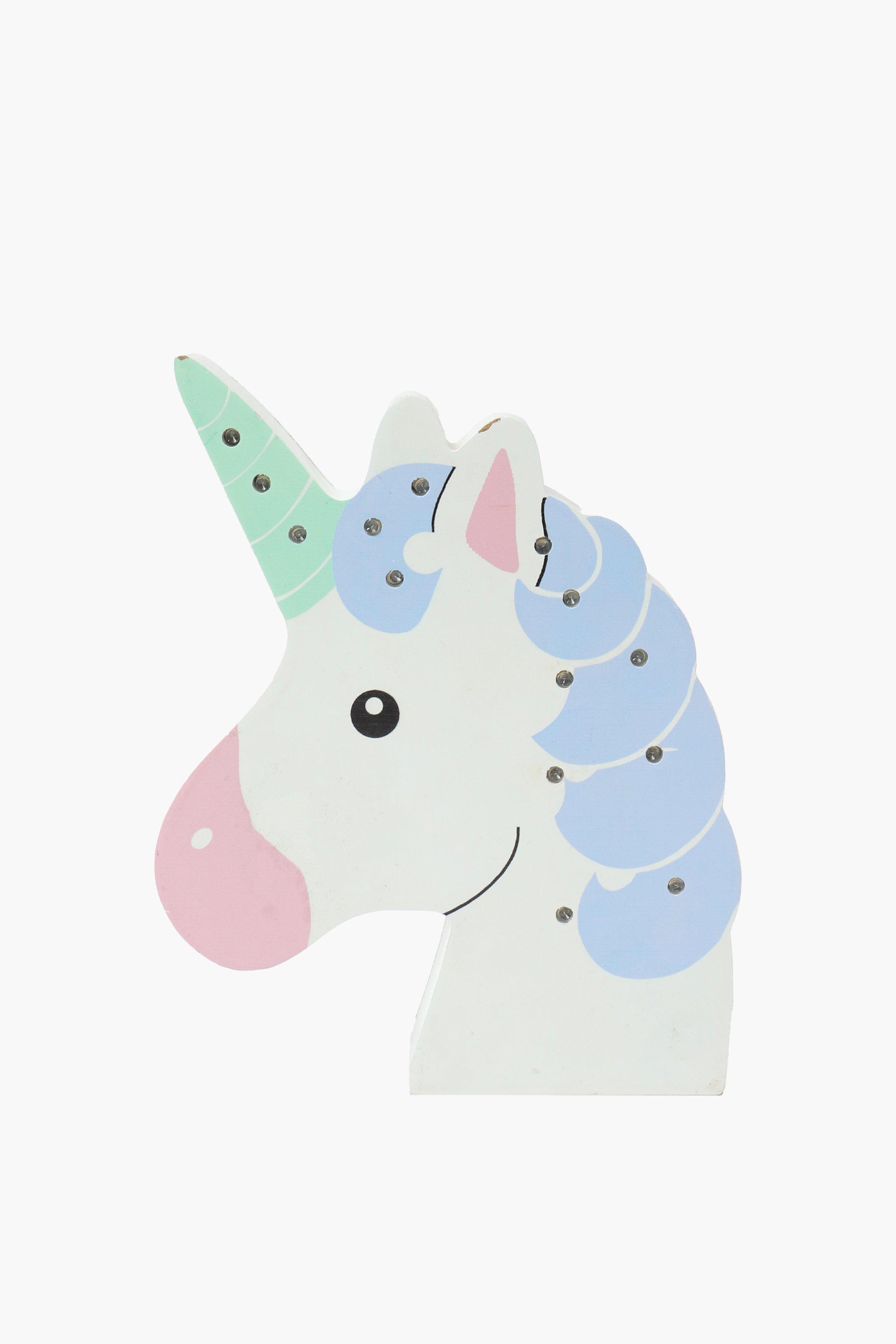Wooden Unicorn Cut Out Night Light