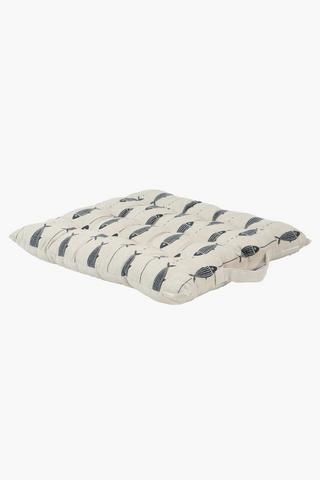 Printed Cooper Fish Chair Pad, 40x40cm