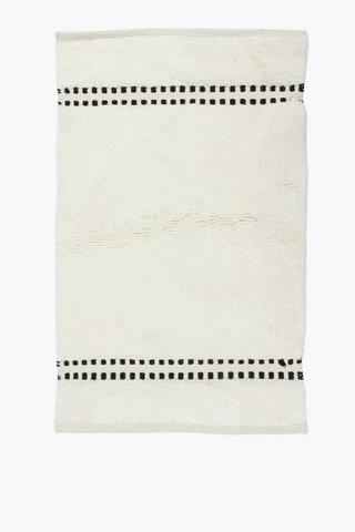 Dotted Line Cotton Bath Mat, 70x110cm
