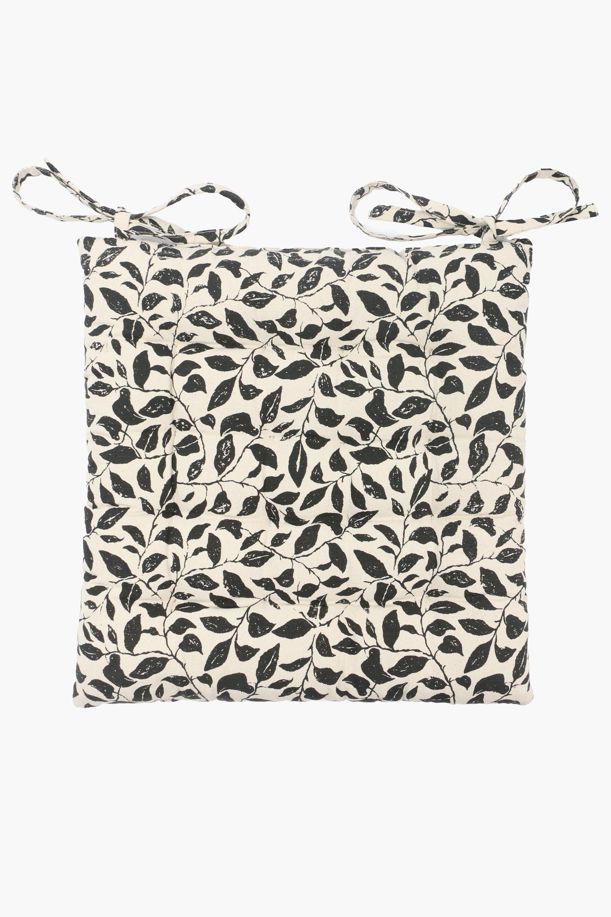 Printed Leaf Chair Pad, 40x40cm