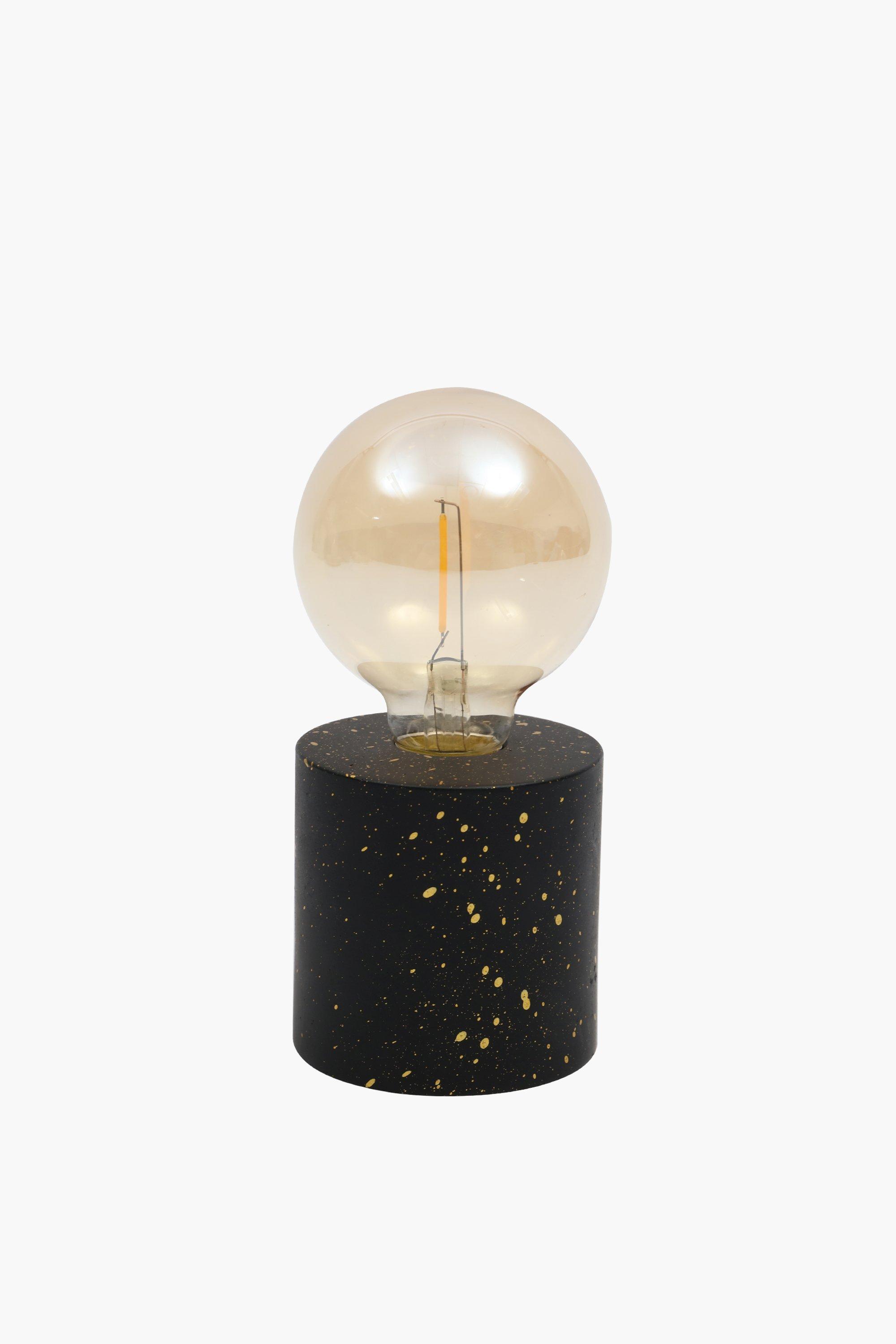 Speckled Ceramic Led Lamp, 8x17cm