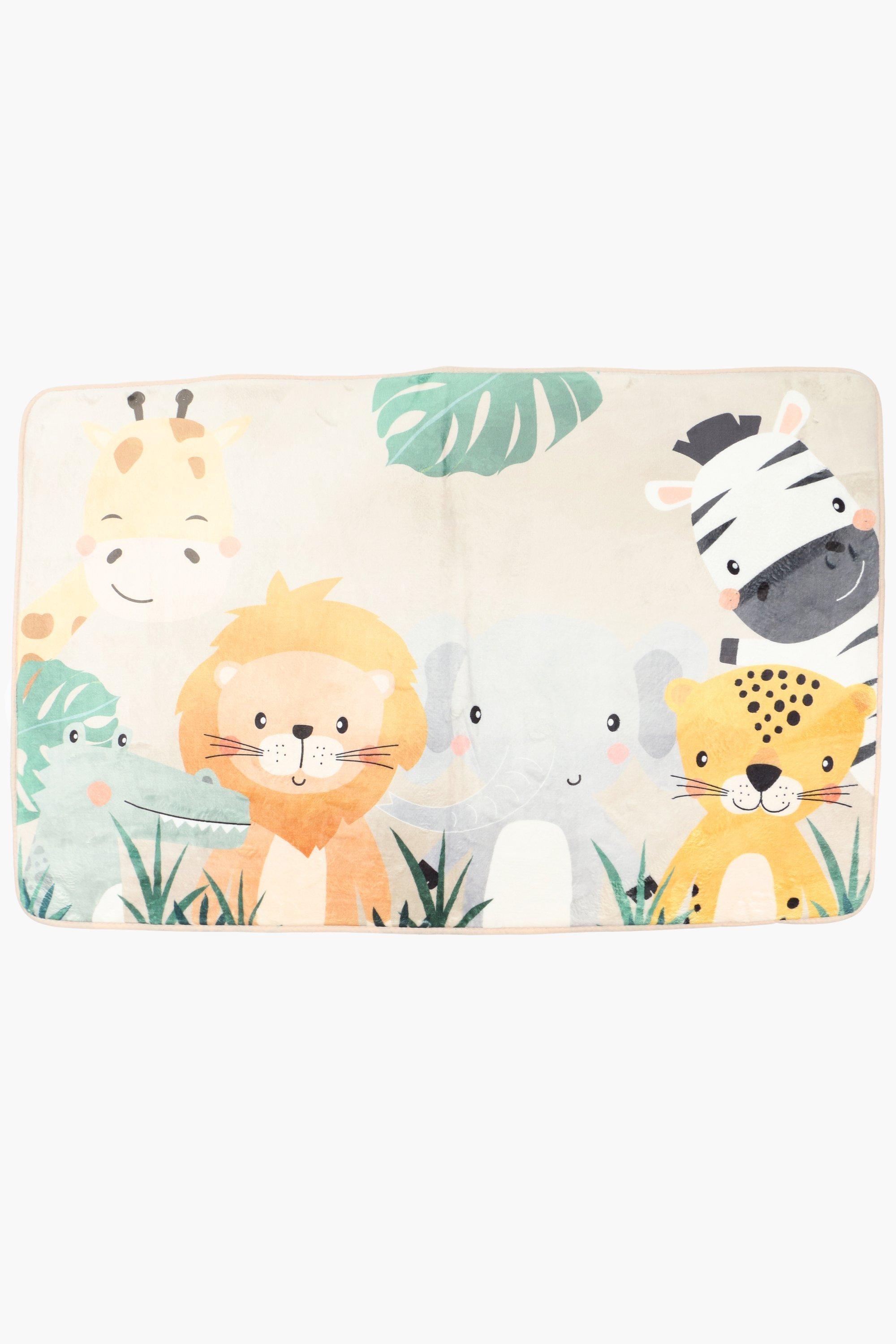Printed Safari Flannel Rug, 70x110cm