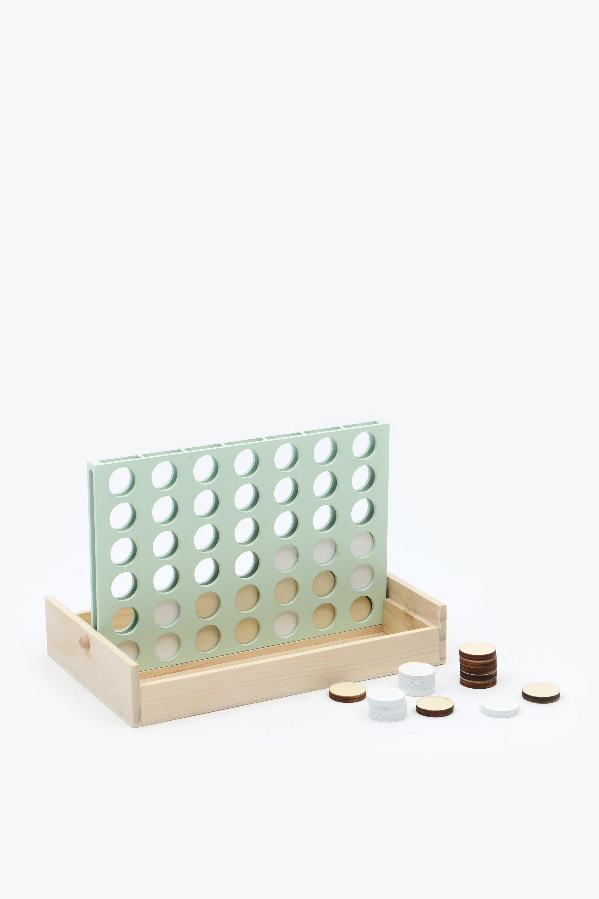 Wooden 4 In A Row Game, 15x25cm