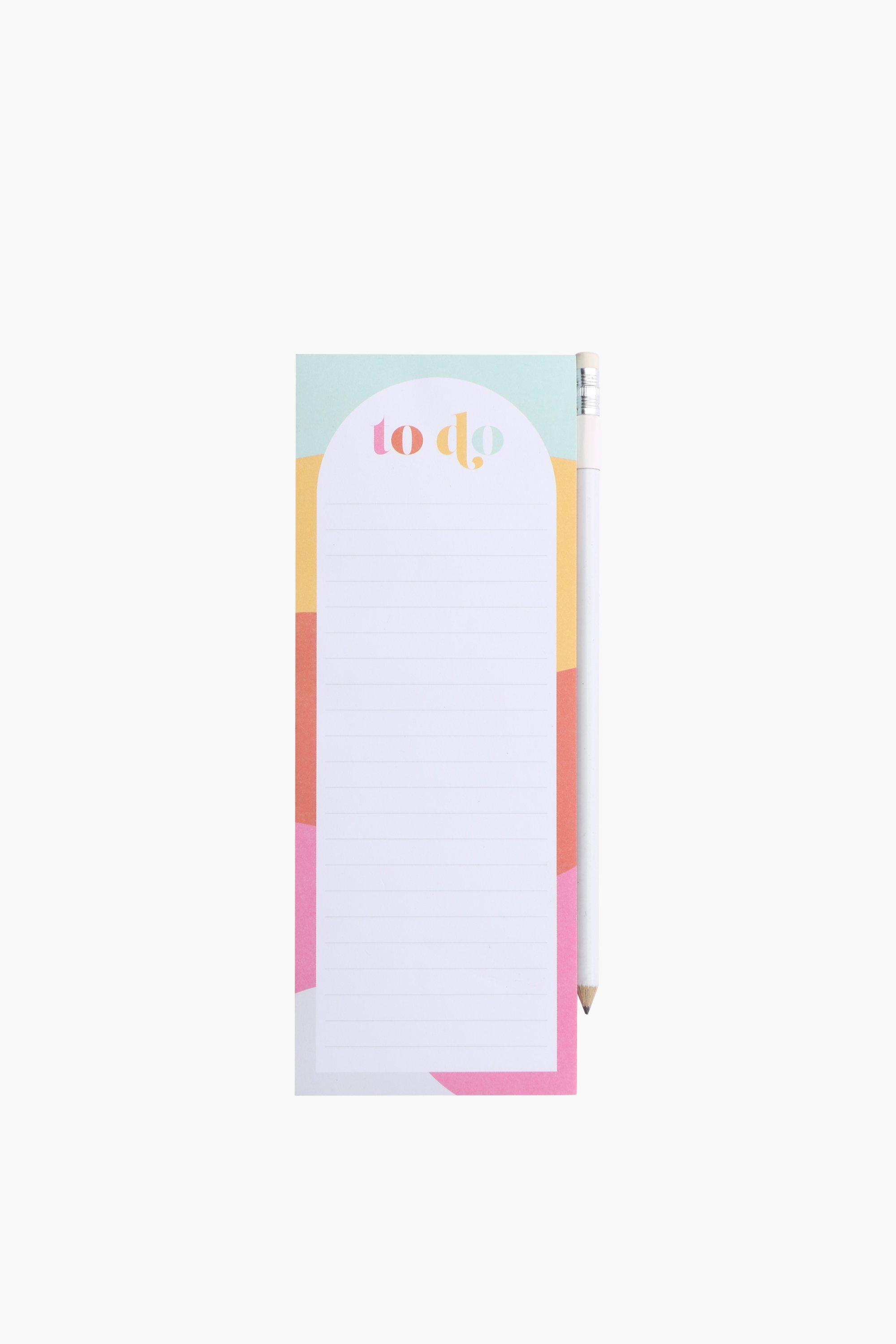 Retro Vibe Notepad With Pencil