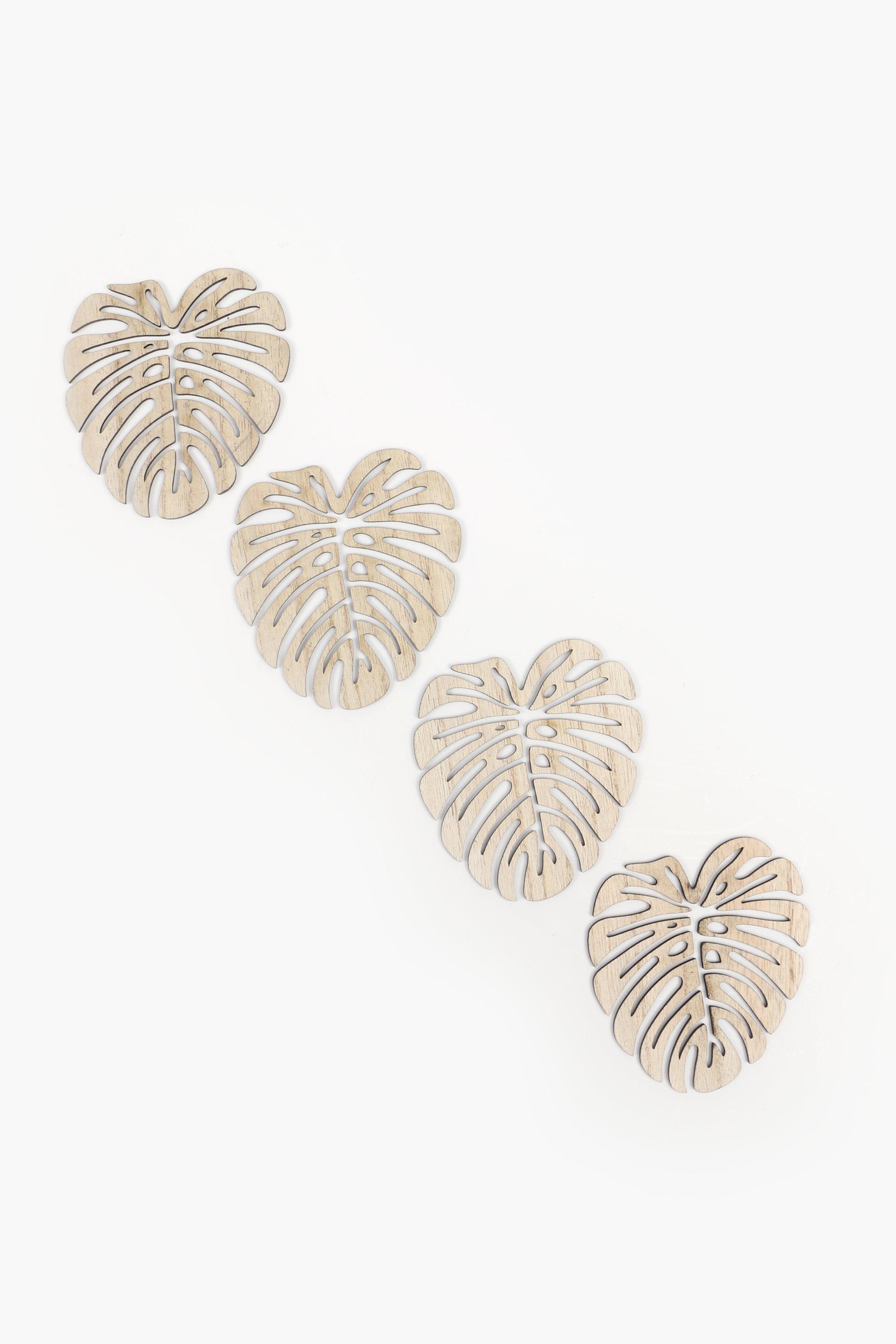 4 Pack Leaf Shaped Coasters